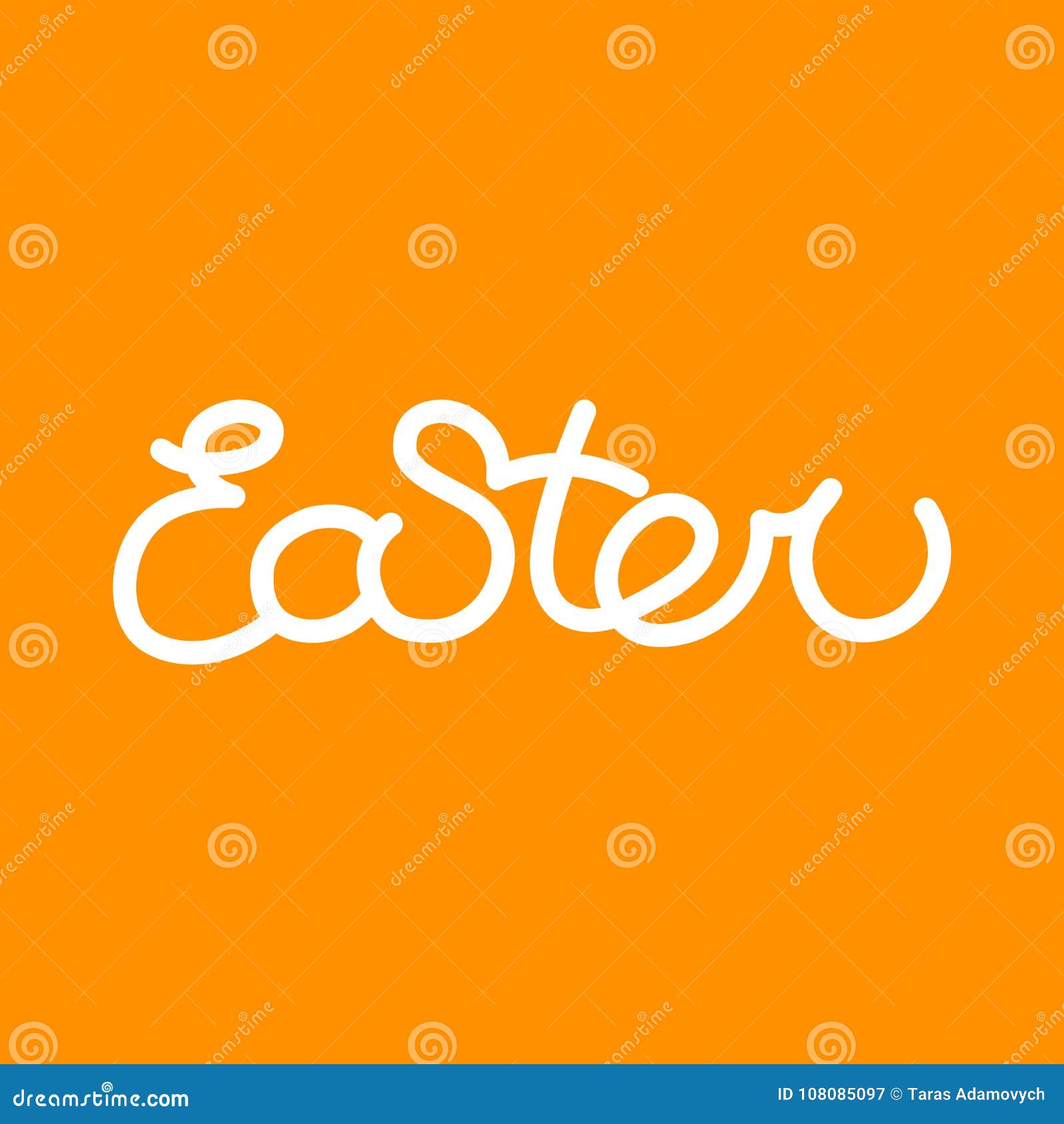 Easter Design Lettering Vector Illustration Flat Style Stock Vector ...