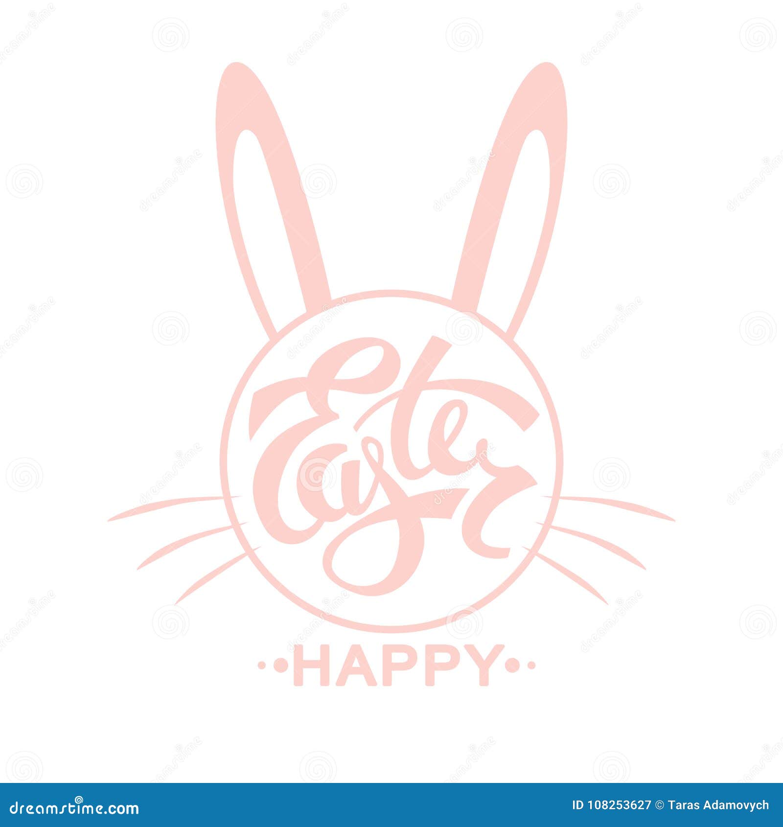 Easter Design Rabbit Stylized Vector Illustration Flat Stock Vector ...