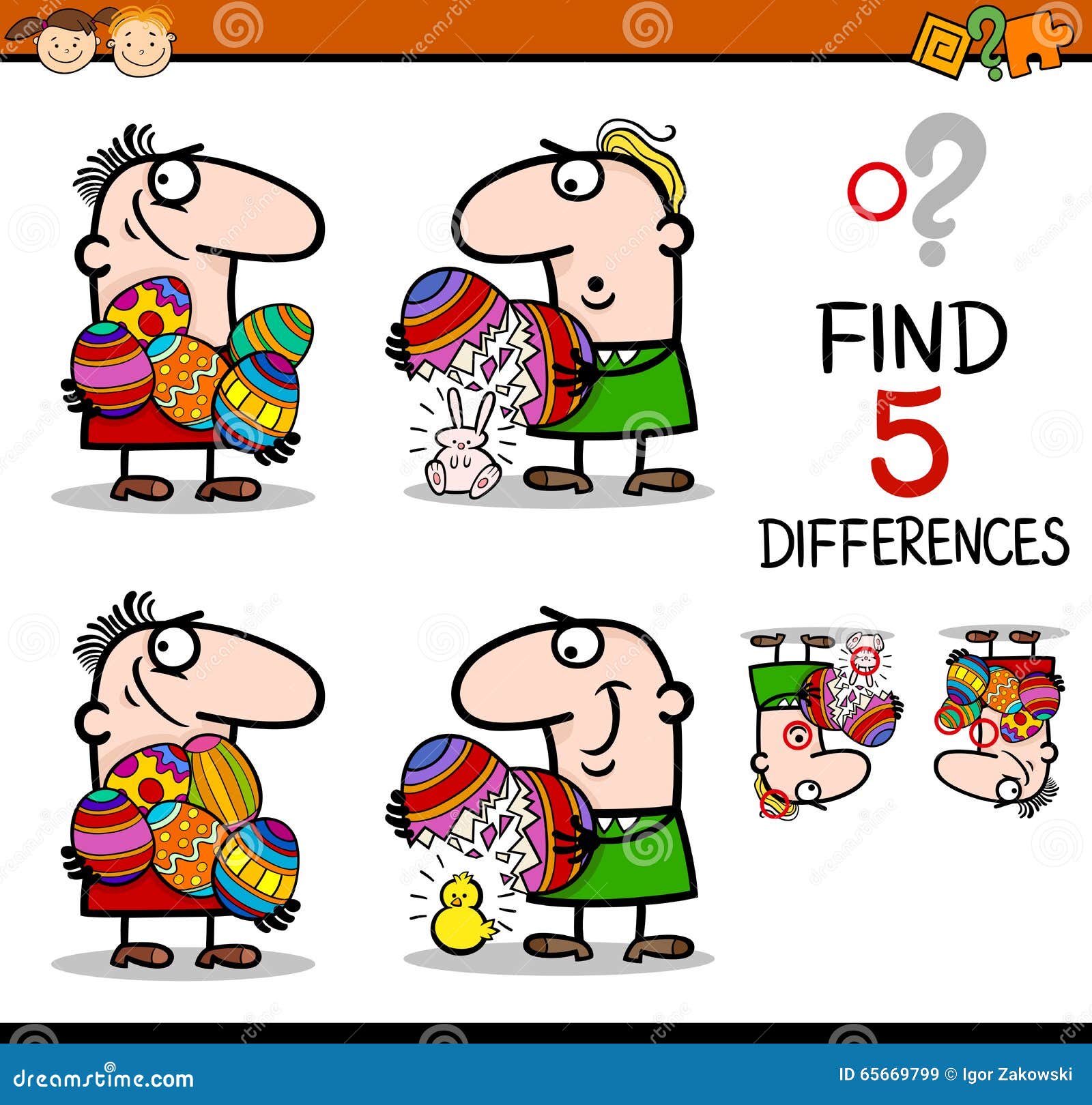 Task Of Differences Cartoon Vector Illustration | CartoonDealer.com ...