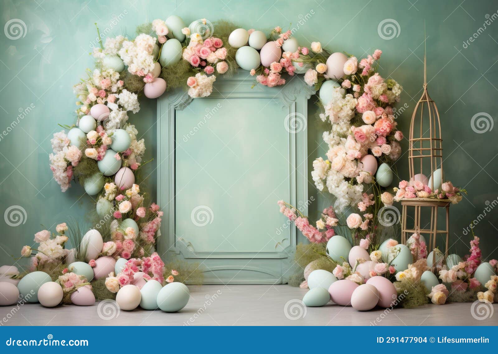 Easter Digital Backdrop stock illustration. Illustration of festive ...