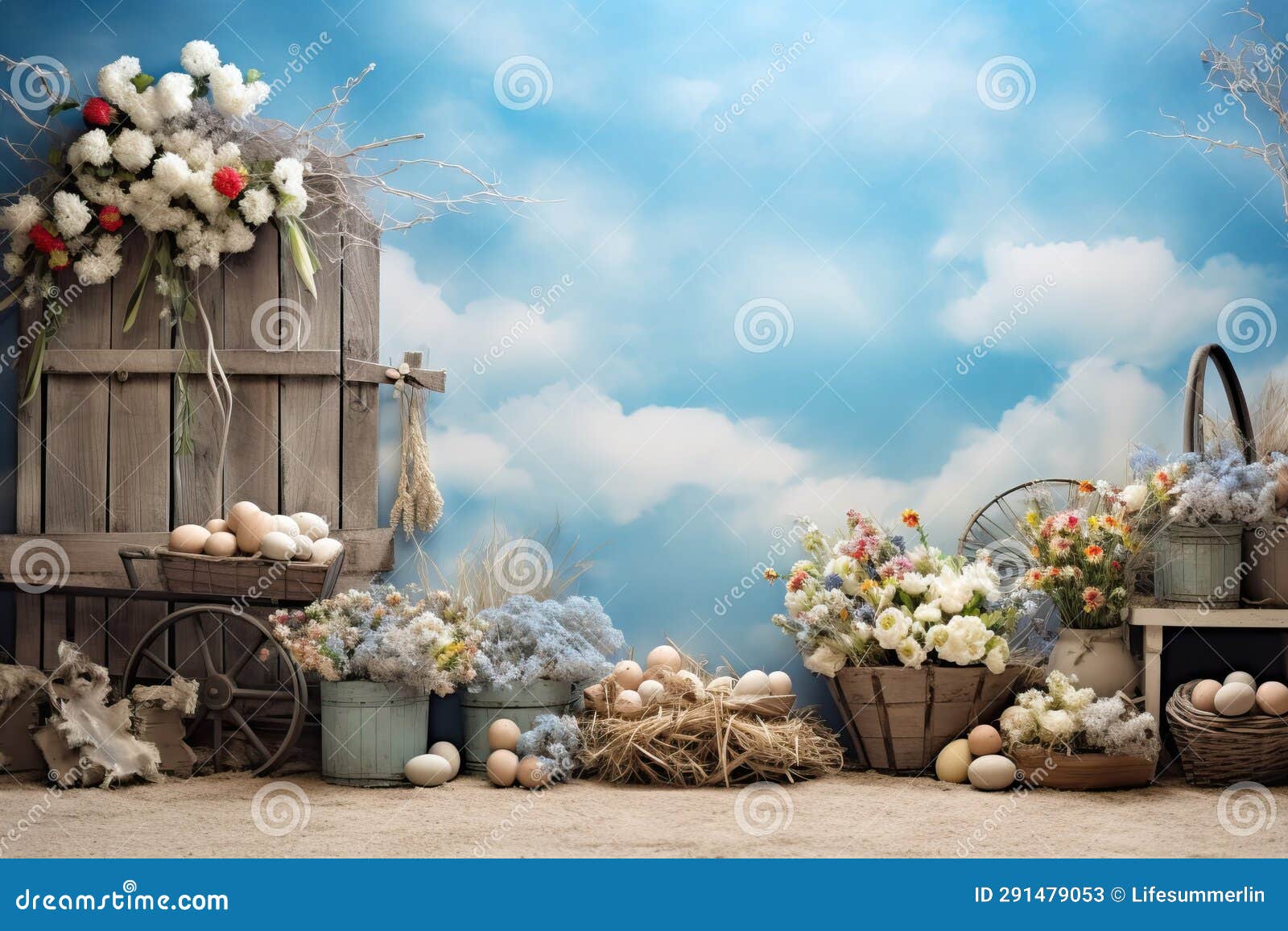 Easter Digital Backdrop stock image. Image of easter - 291479053