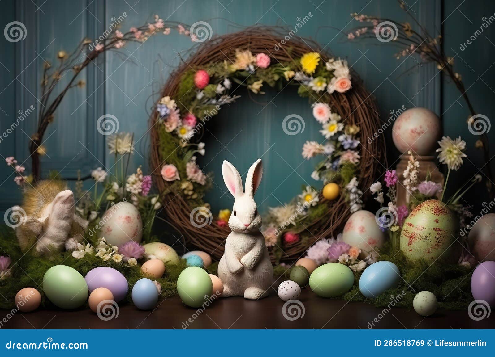 Easter Digital Backdrops stock illustration. Illustration of holiday ...