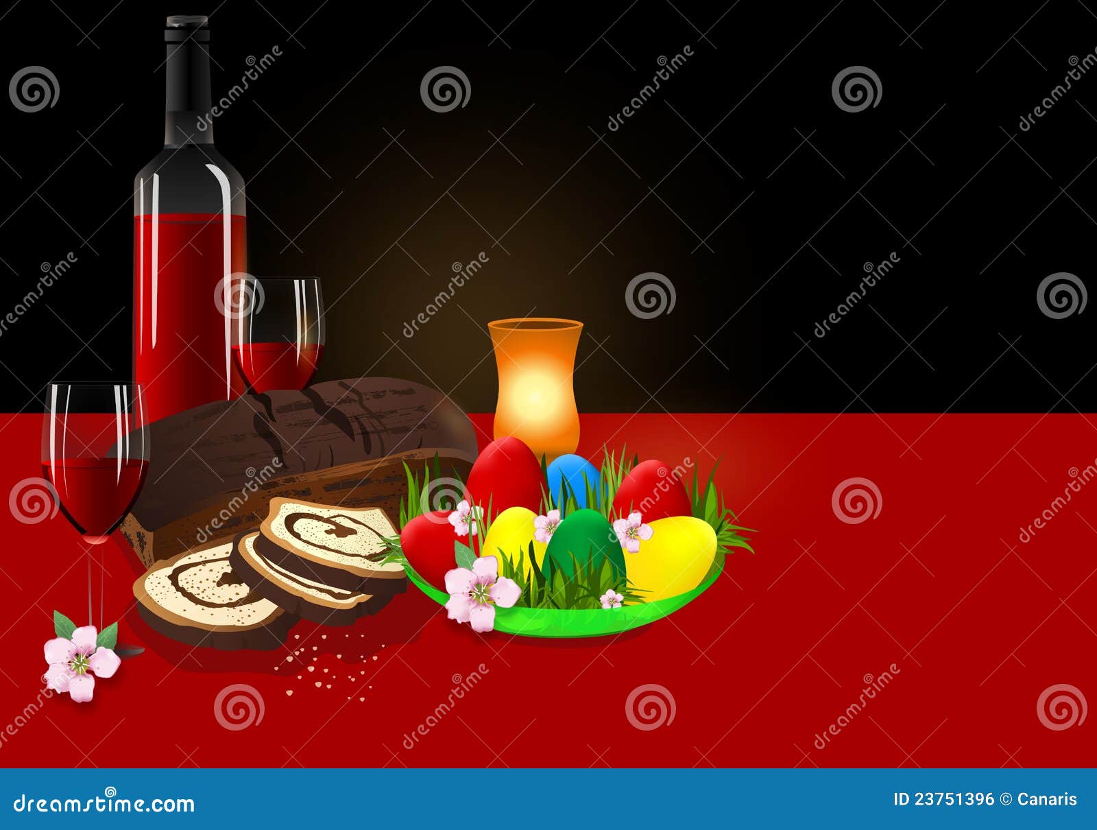 Easter dinner, cdr vector stock vector. Illustration of food - 23751396