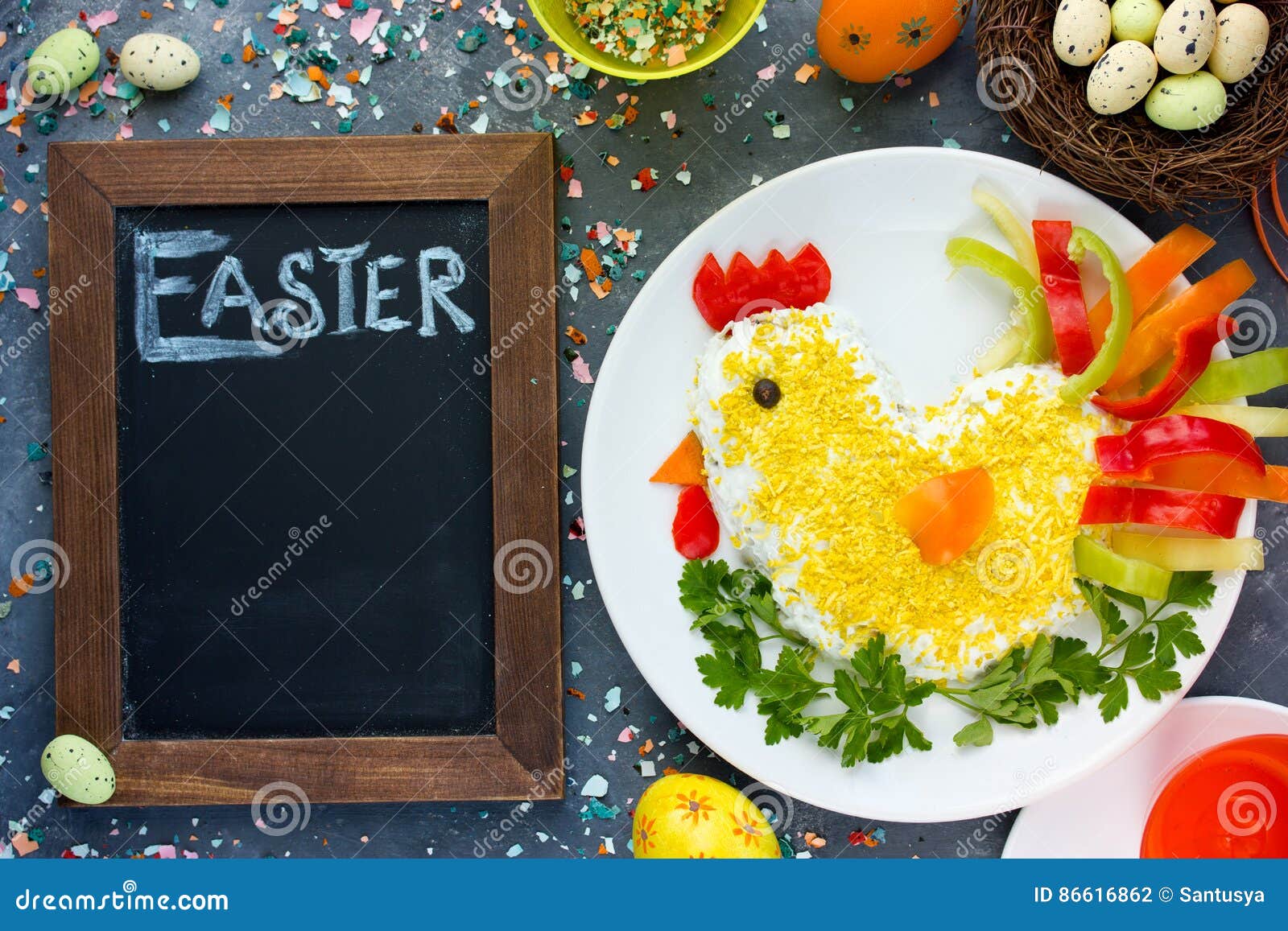 Easter Dinner Table the Traditional Easter Food Stock Photo - Image of ...