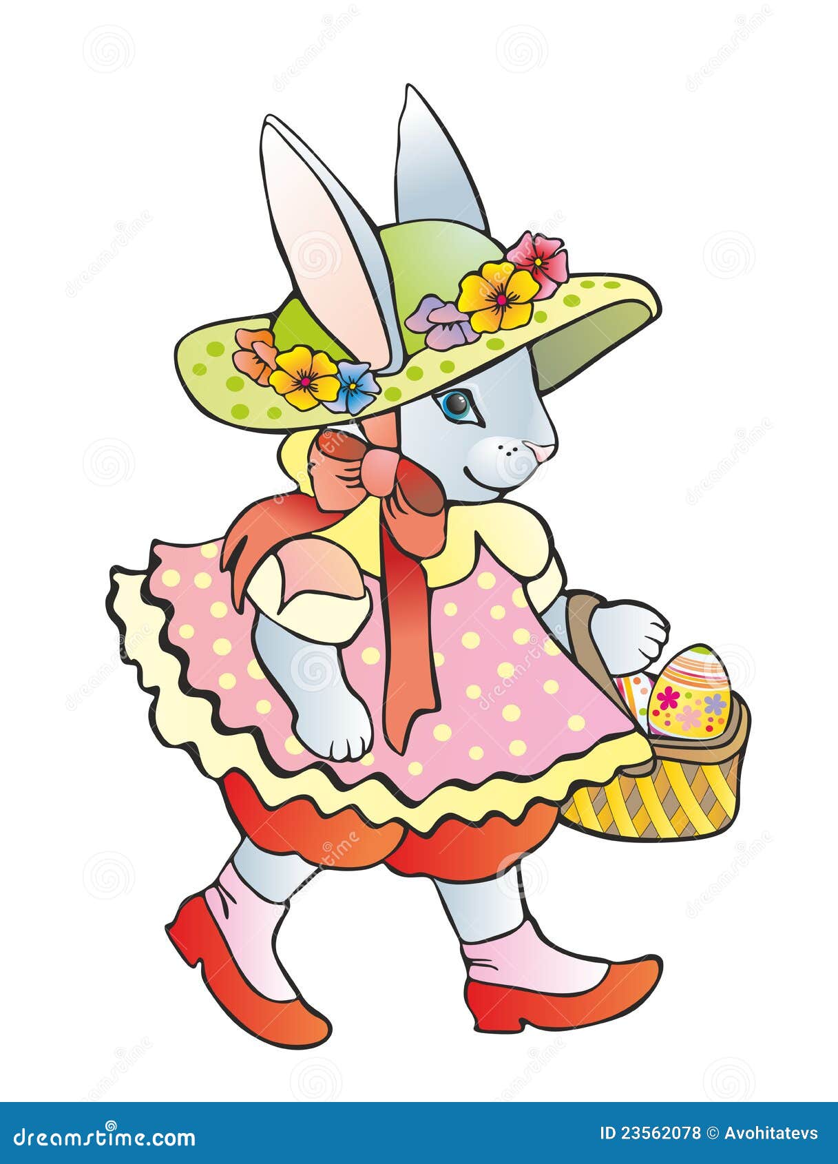Easter a doe-rabbit stock vector. Illustration of animal - 23562078