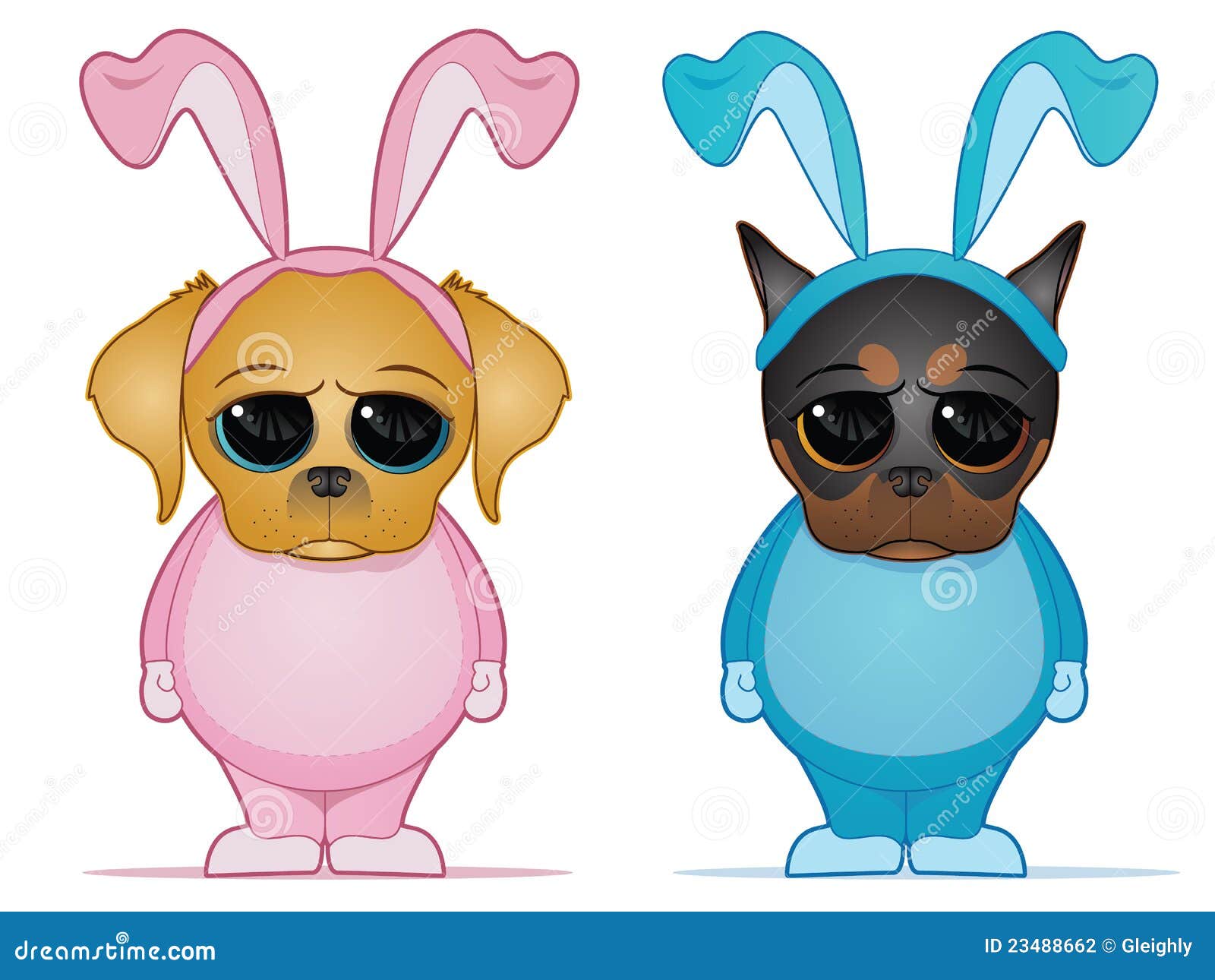 Easter Dogs stock vector. Illustration of blue, adorable - 23488662