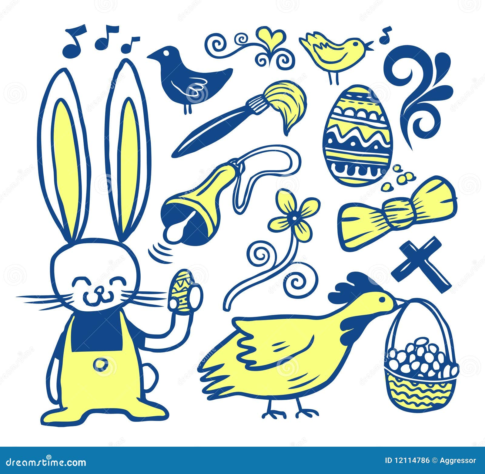 Easter Doodles ClipArt Stock Photo | CartoonDealer.com #307860672