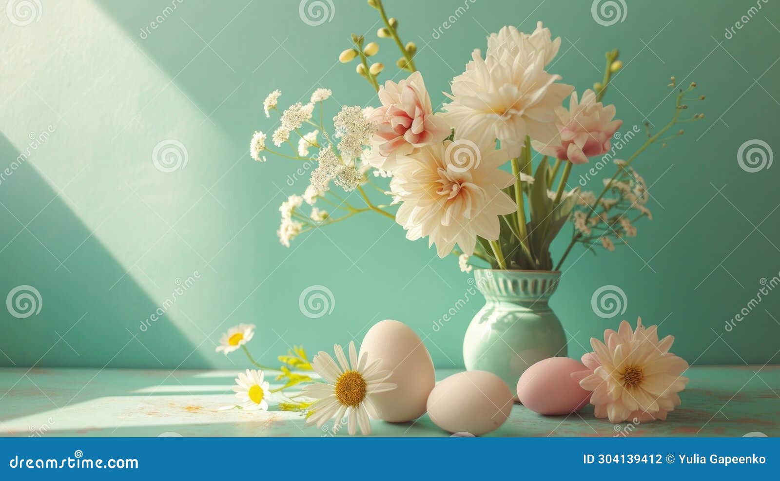 Easter Egg Basket Surround on Bright Pink Background in Slow Motion Stock Photo - Image of ...