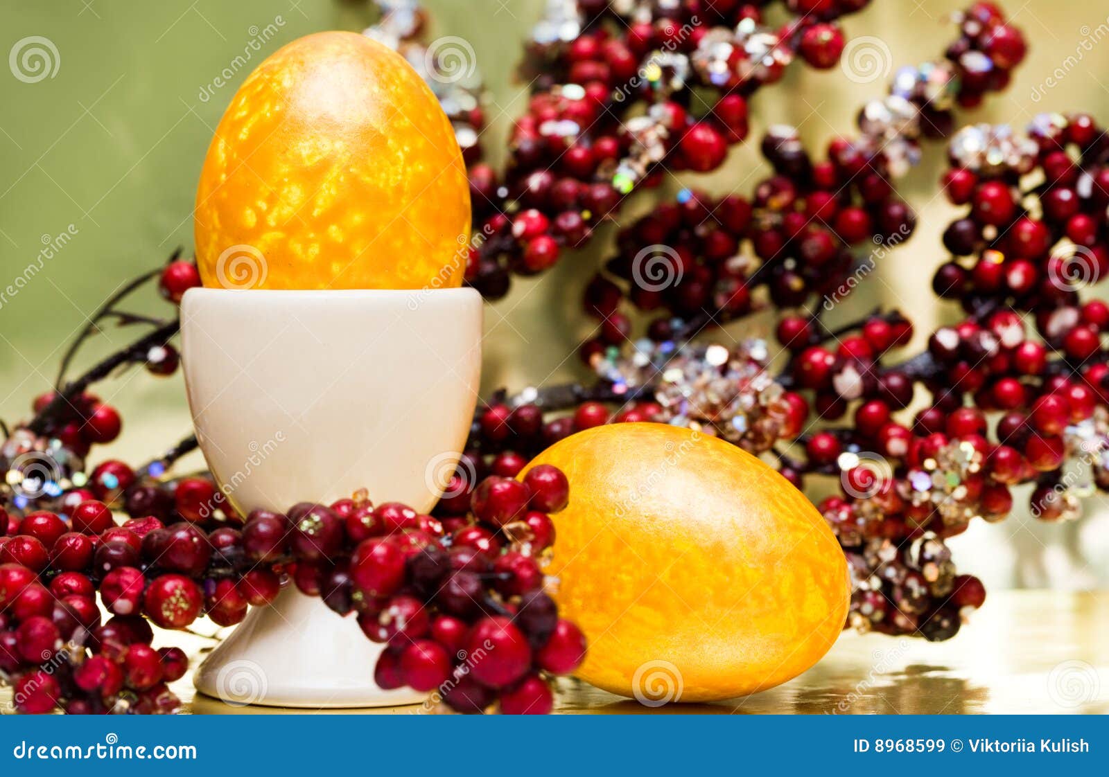 Easter egg with berries stock image. Image of april, festive - 8968599