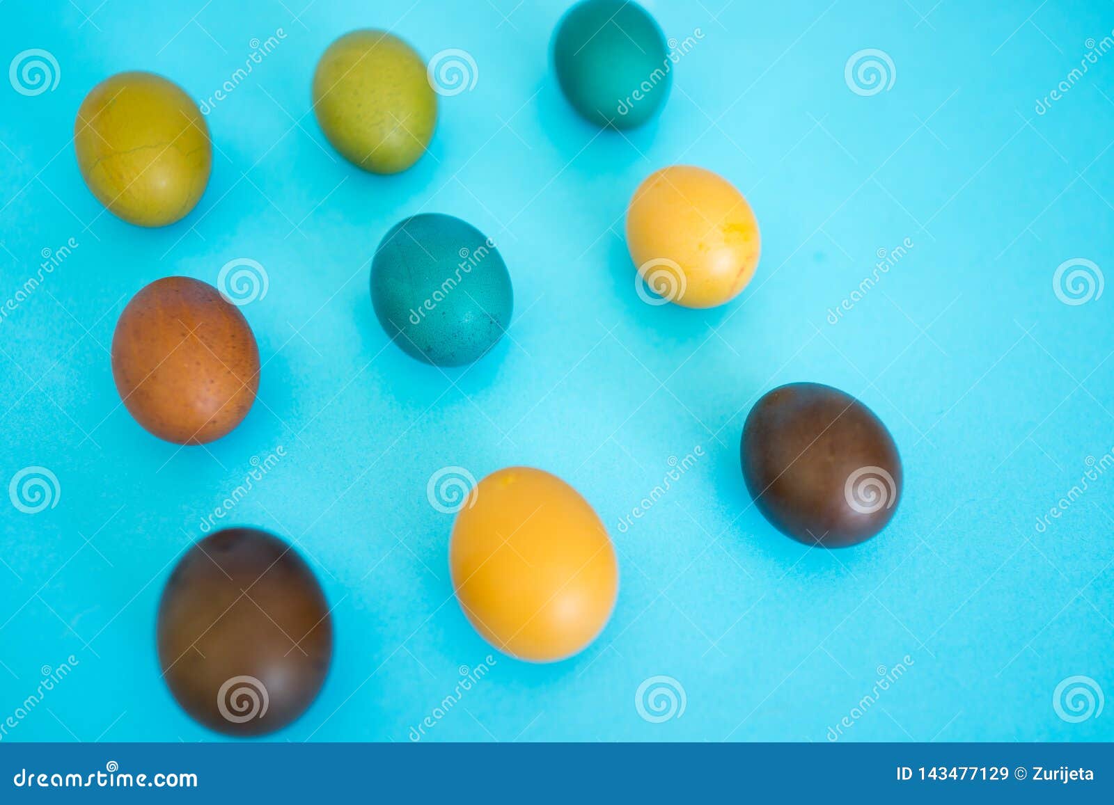 Easter egg on blue stock image. Image of symbol, food - 143477129