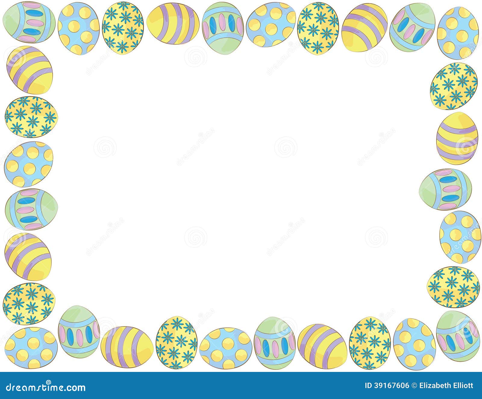 Easter Egg Border stock illustration. Illustration of easter - 39167606