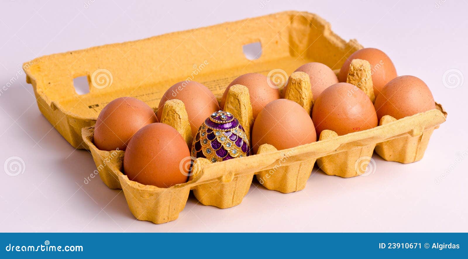 Easter egg in in box stock image. Image of holiday, healthy - 23910671