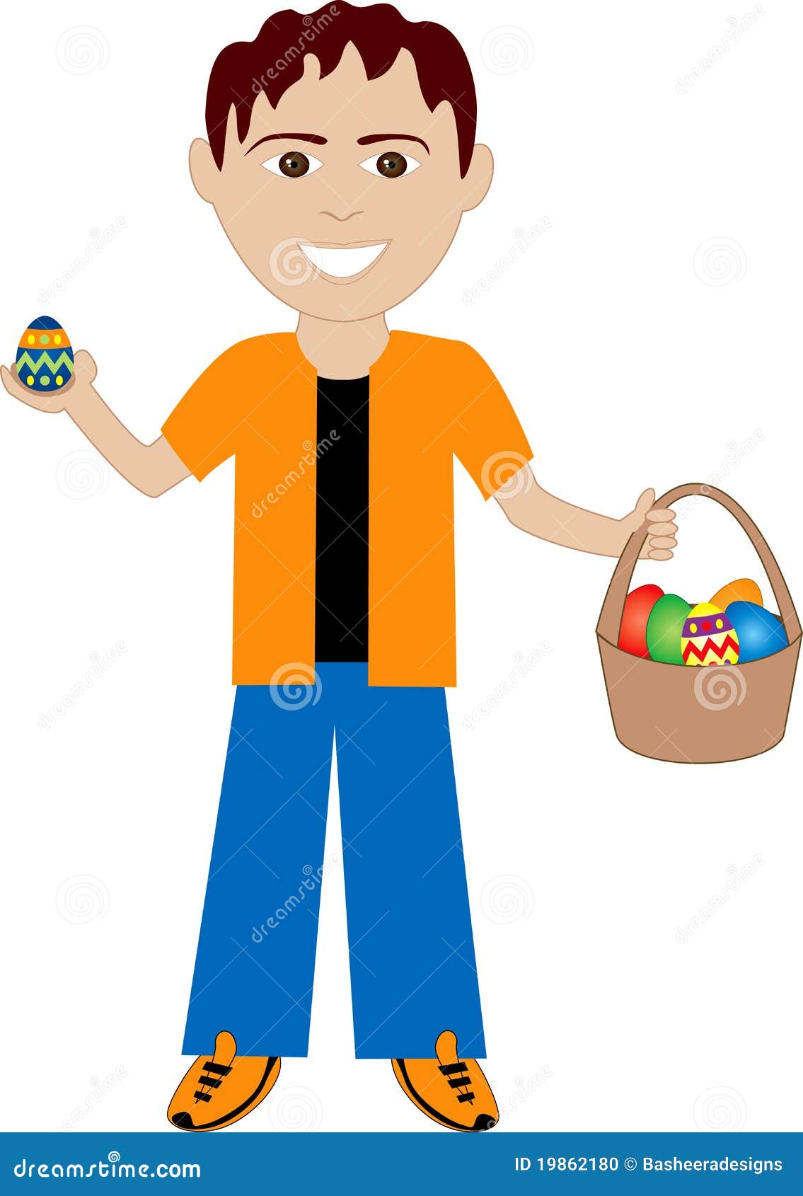 Easter Egg Boy stock vector. Illustration of holiday - 19862180