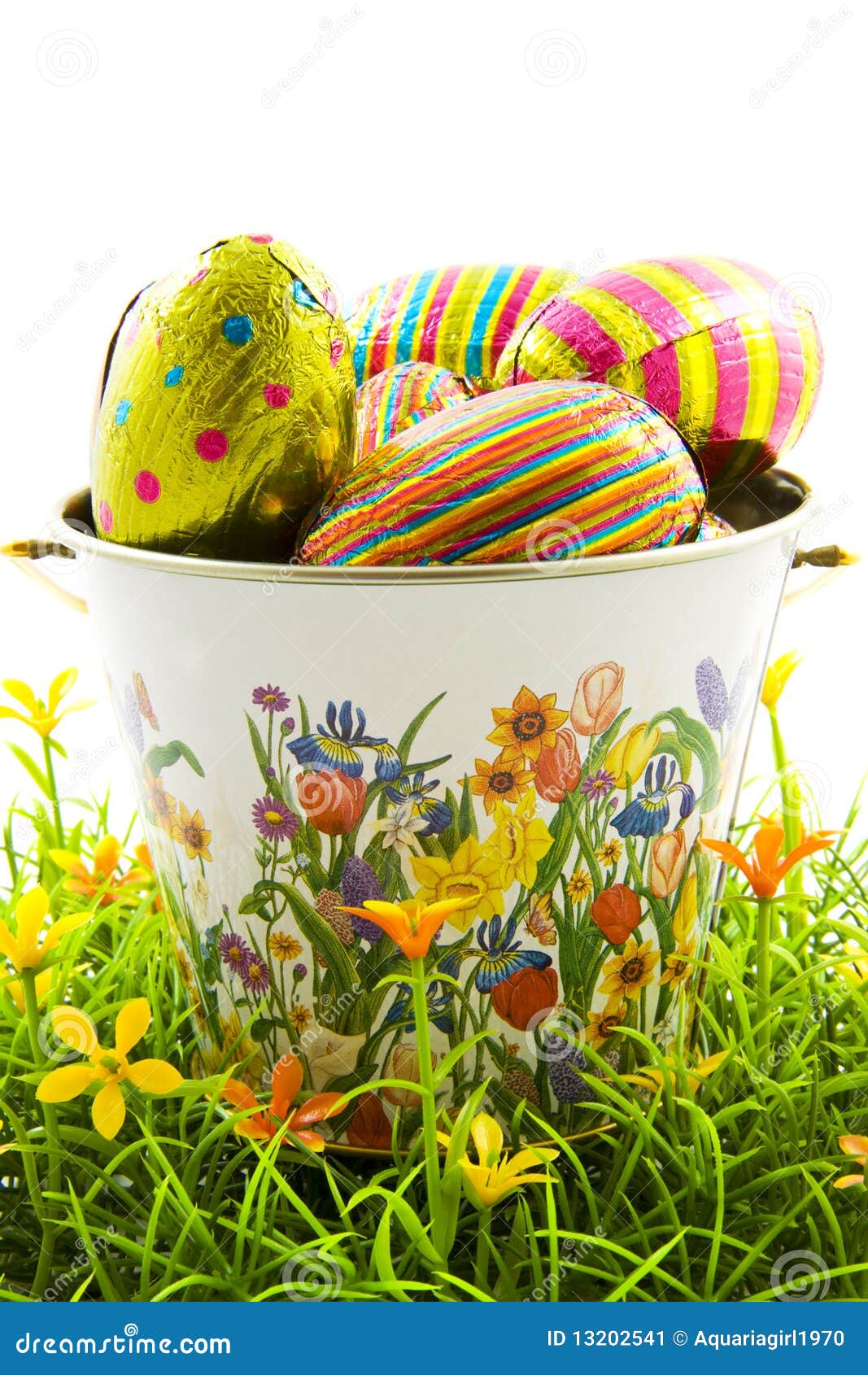Easter egg bucket stock image. Image of foil, bunnie - 13202541