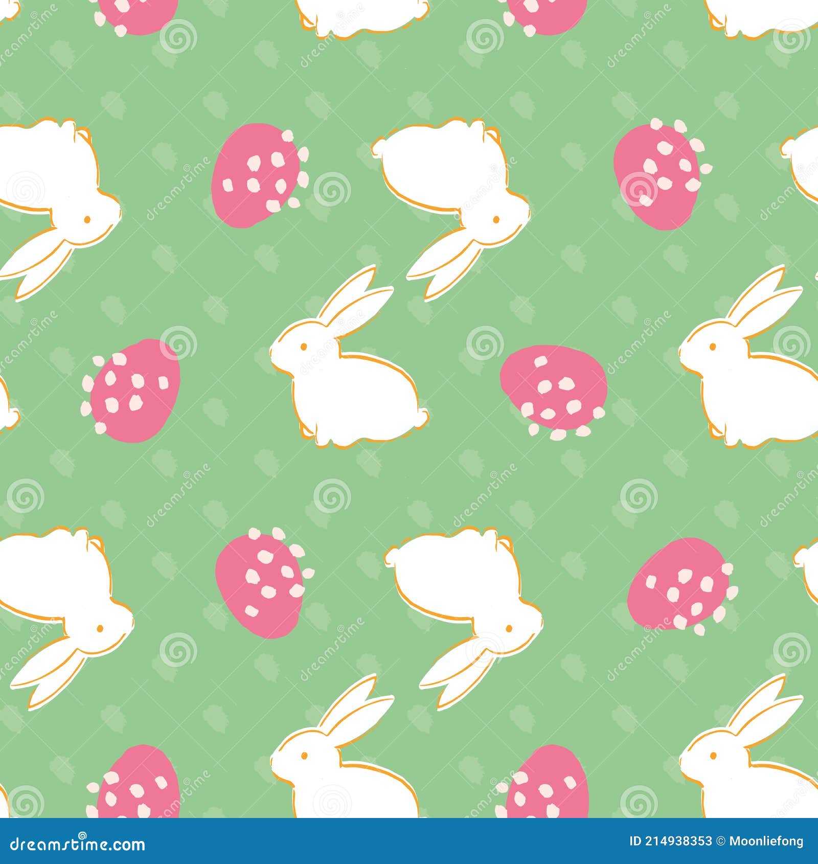 Easter Egg Bunny Seamless Pattern Stock Vector - Illustration of rabbit ...