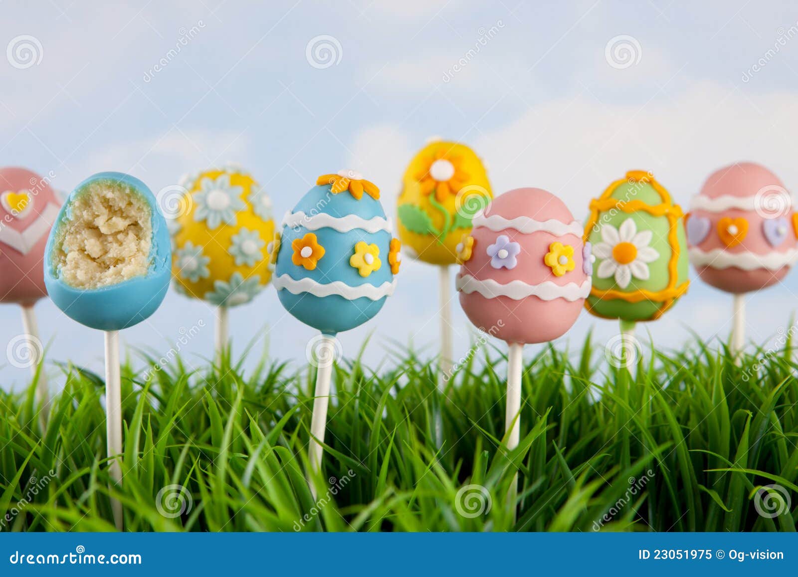 Easter egg cake pops stock image. Image of partial, cakepop - 23051975