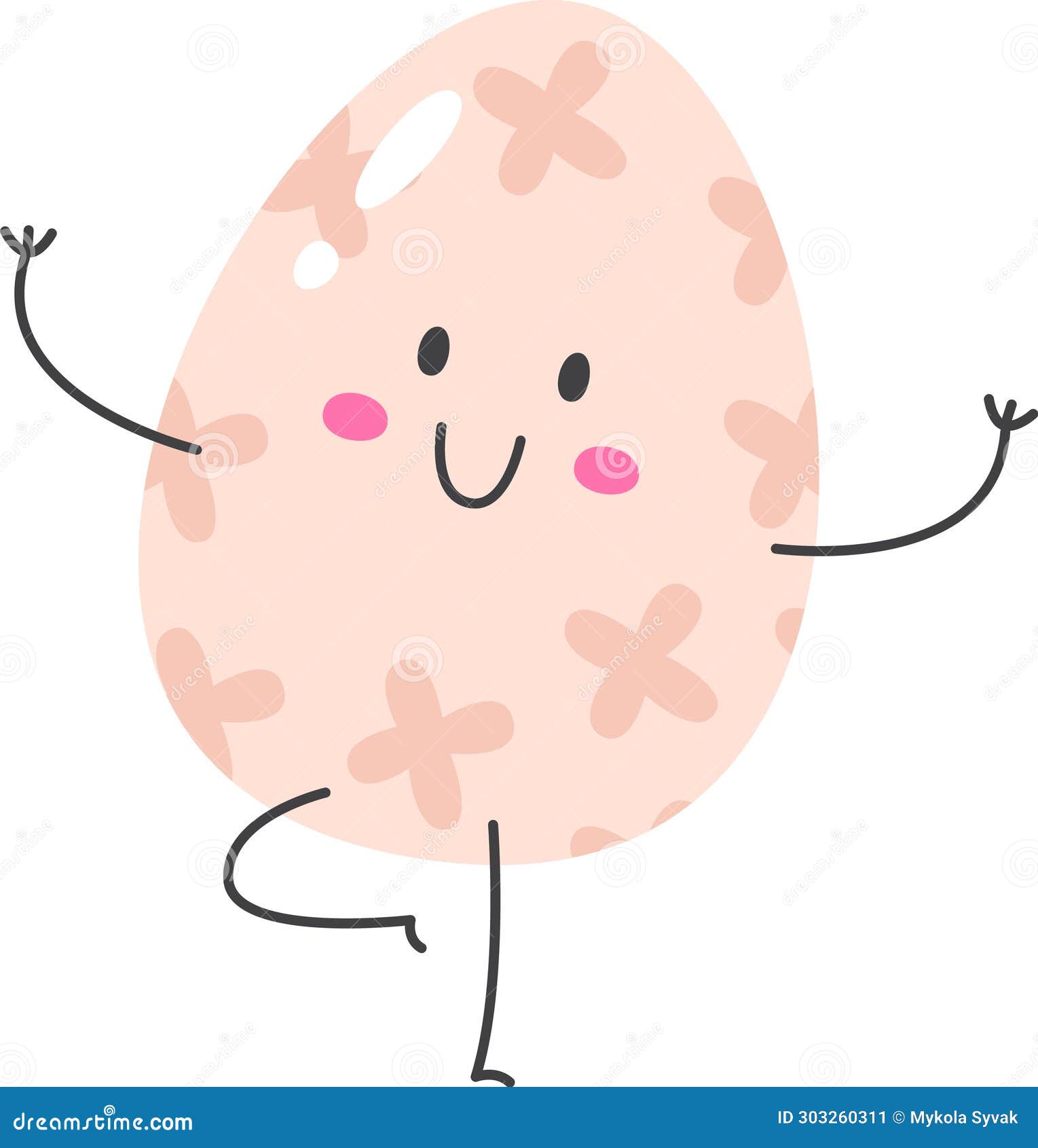 Easter Egg Character Dancing Stock Vector - Illustration of cartoon ...