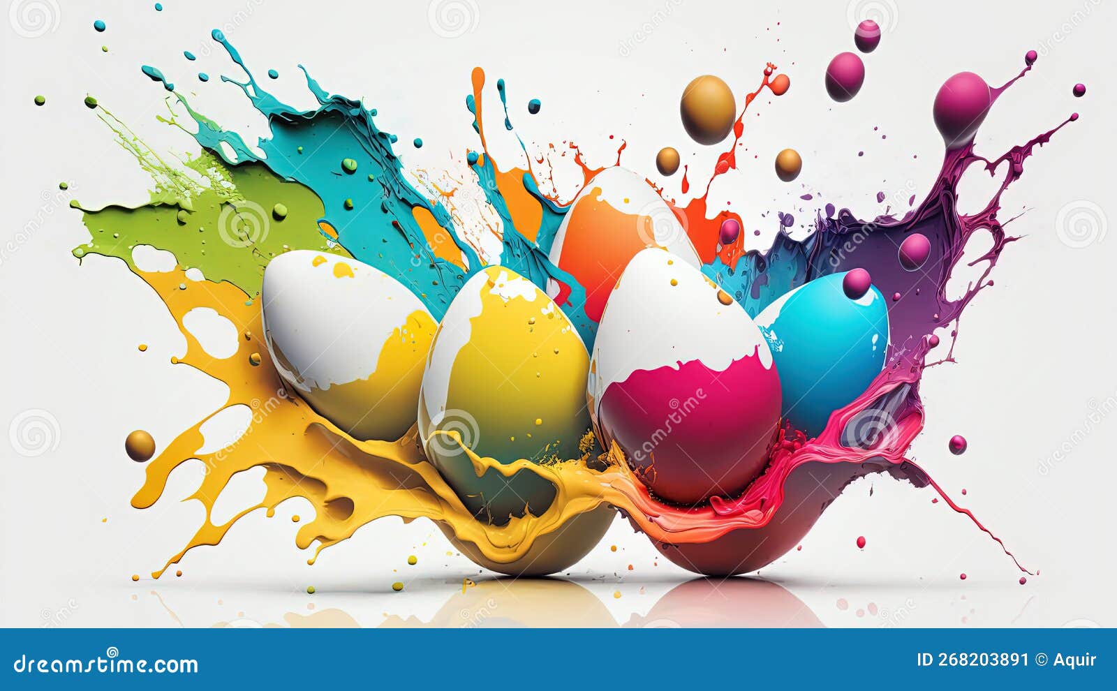 Generative AI. Splash Isolated On Blue Background Stock Illustration ...