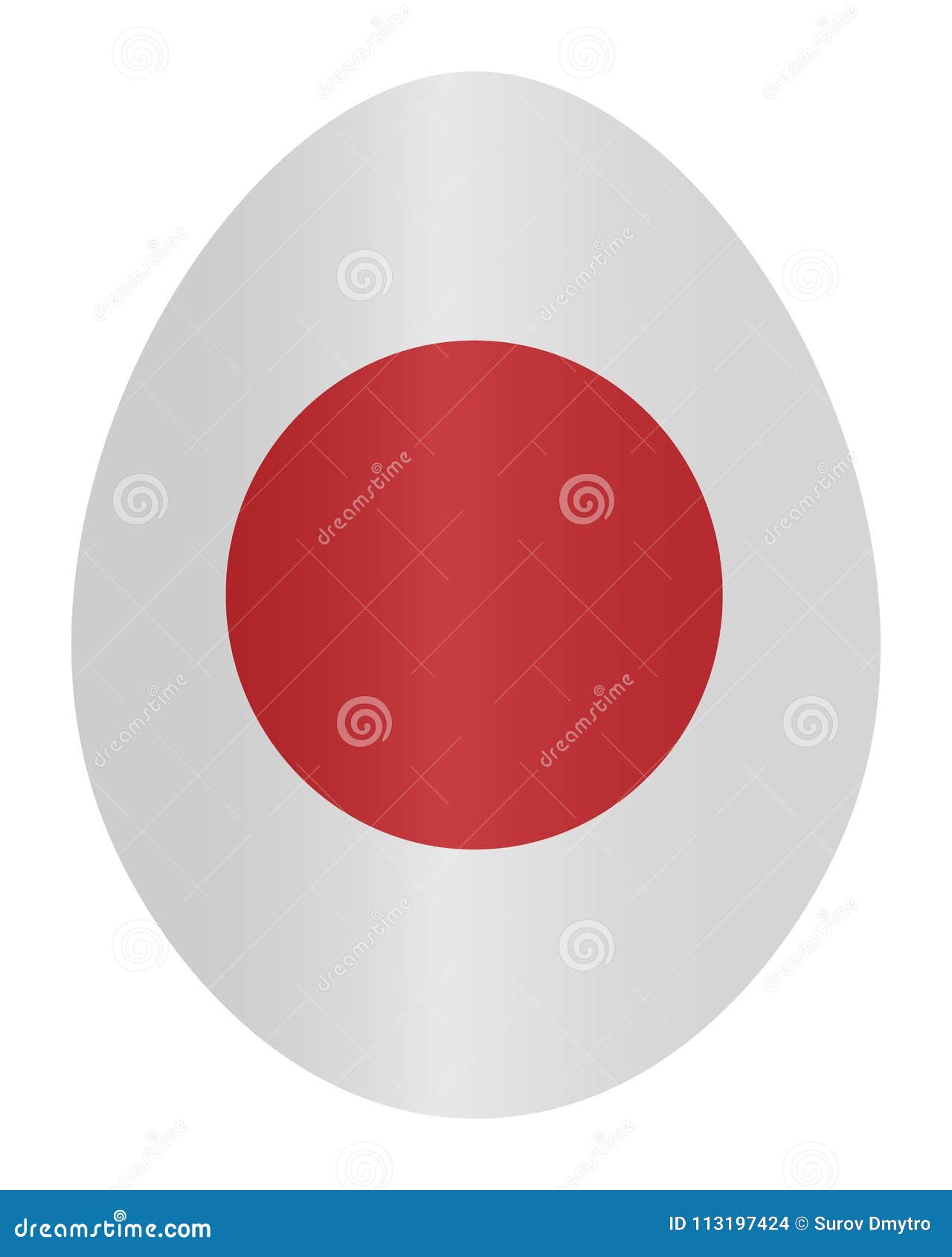 Easter Egg with Colors of Japan Flag Stock Illustration - Illustration ...