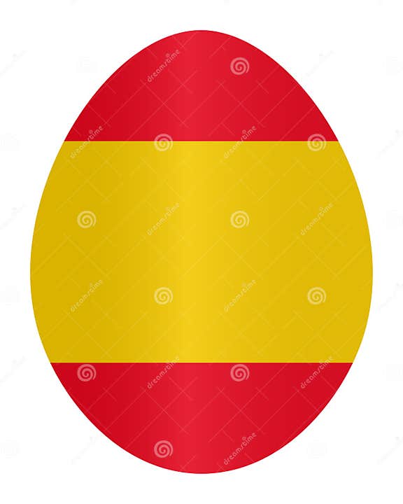 Easter Egg with Colors of Spain Flag Stock Illustration - Illustration ...