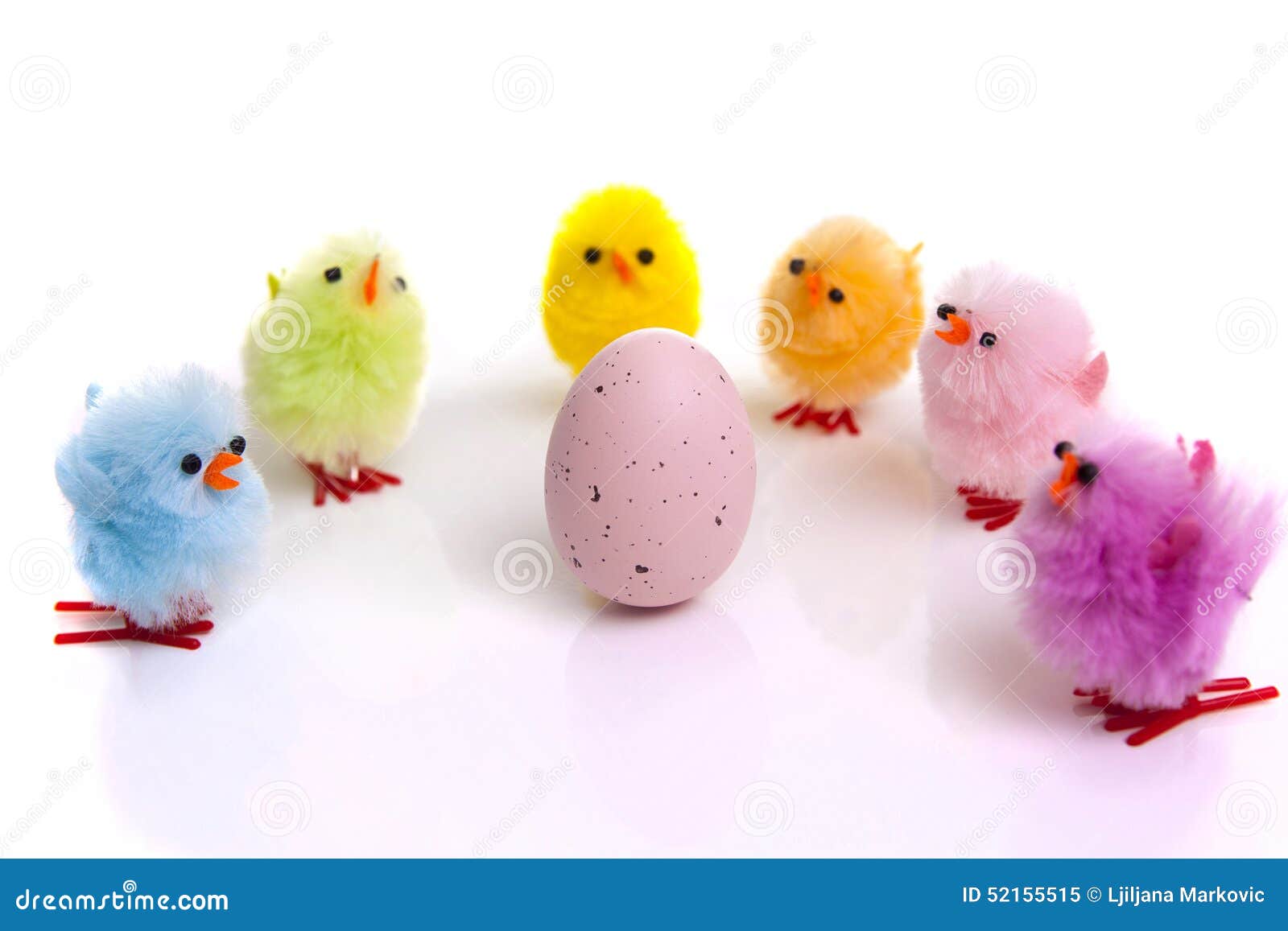 Easter Egg with Colourful Chicks Around Stock Image - Image of ...