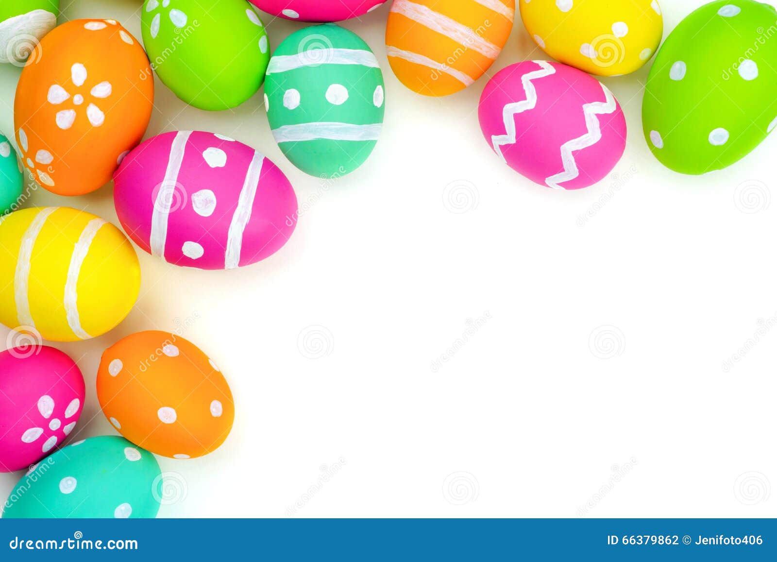 Easter Egg Corner Border Over White Stock Photo - Image: 66379862