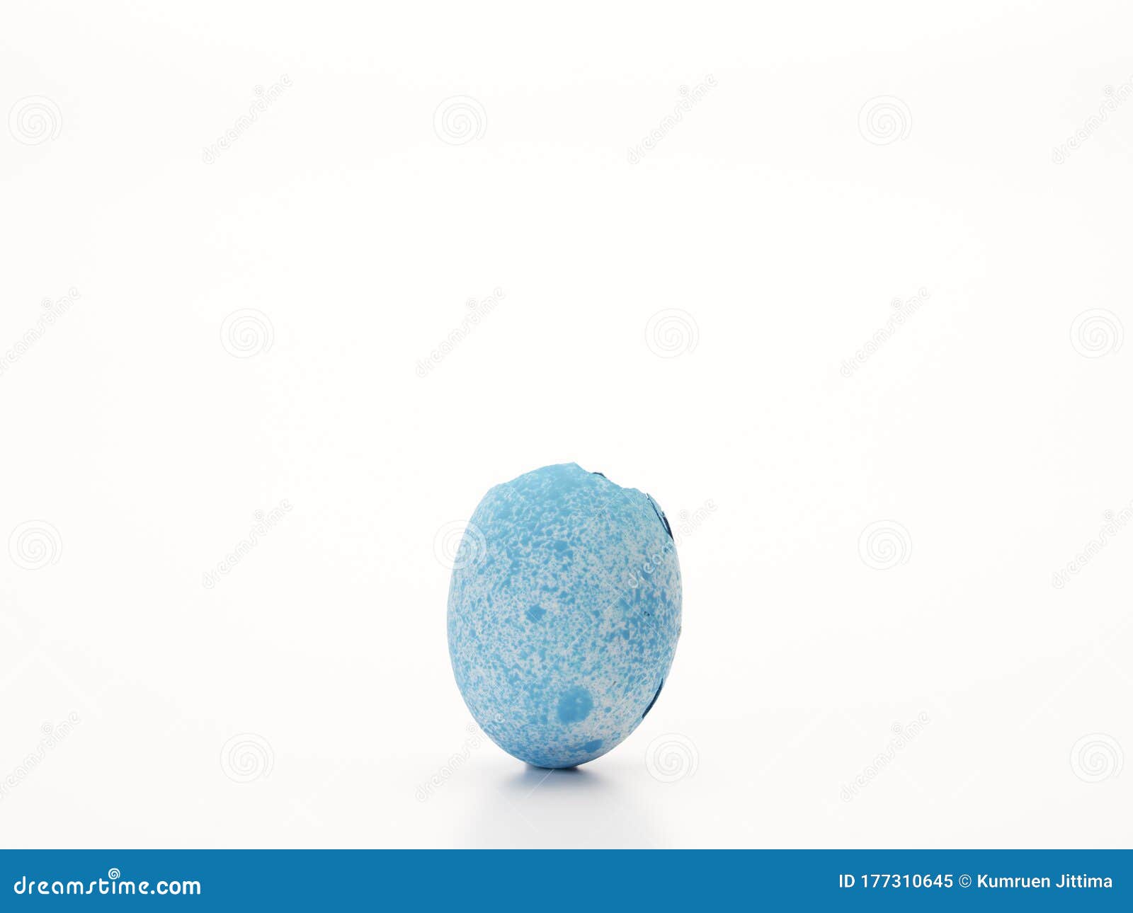Easter Egg Cracked Open on White Stock Image - Image of space ...