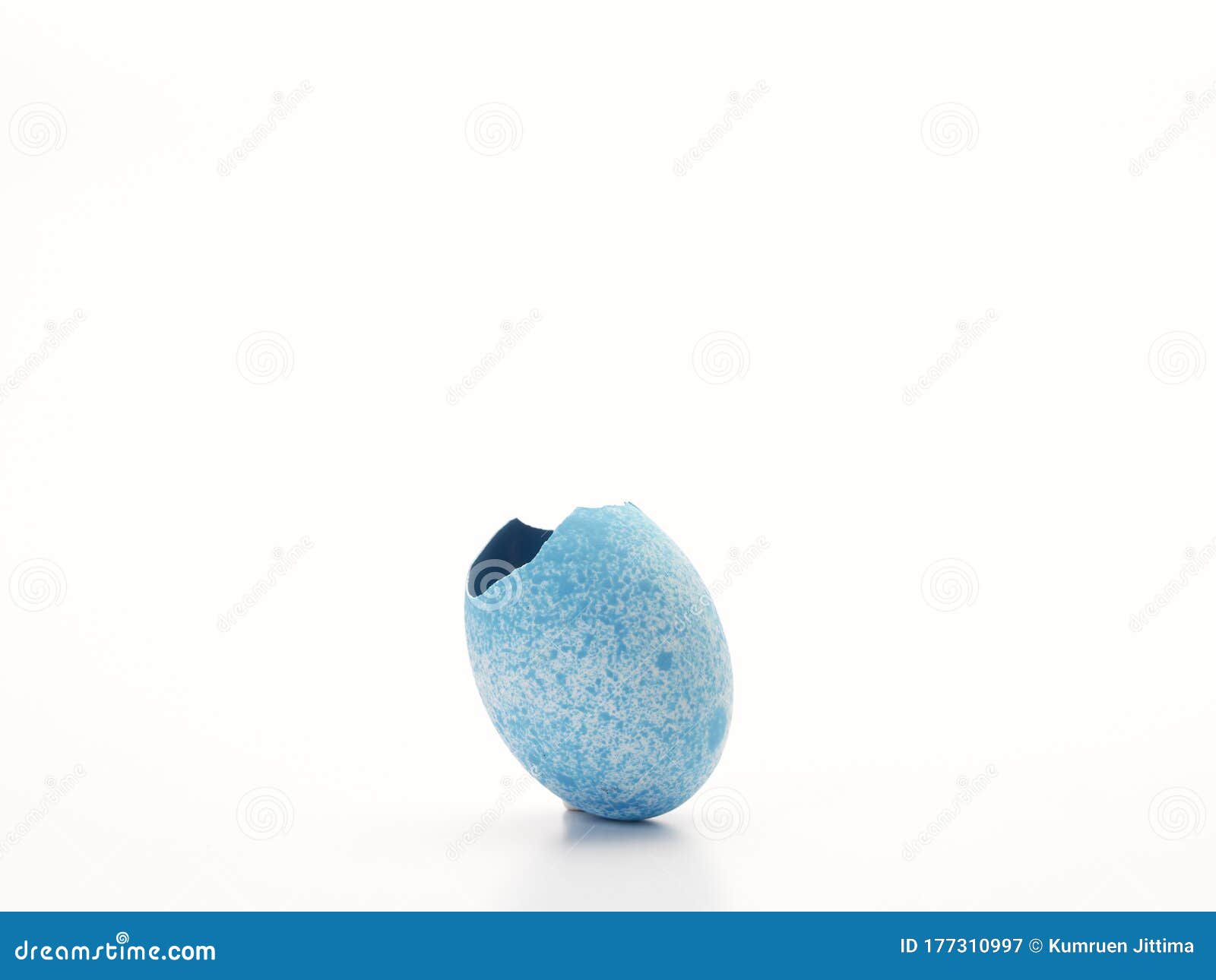 Easter Egg Cracked Open on White Stock Image - Image of table, oval ...