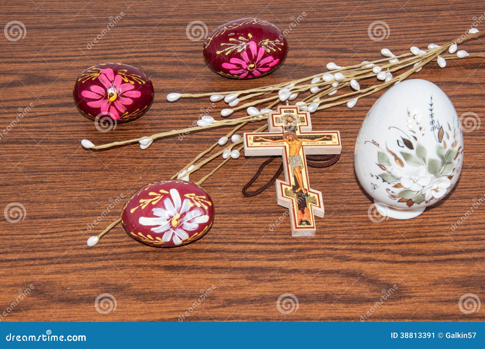 Easter egg and cross. stock image. Image of historic - 38813391