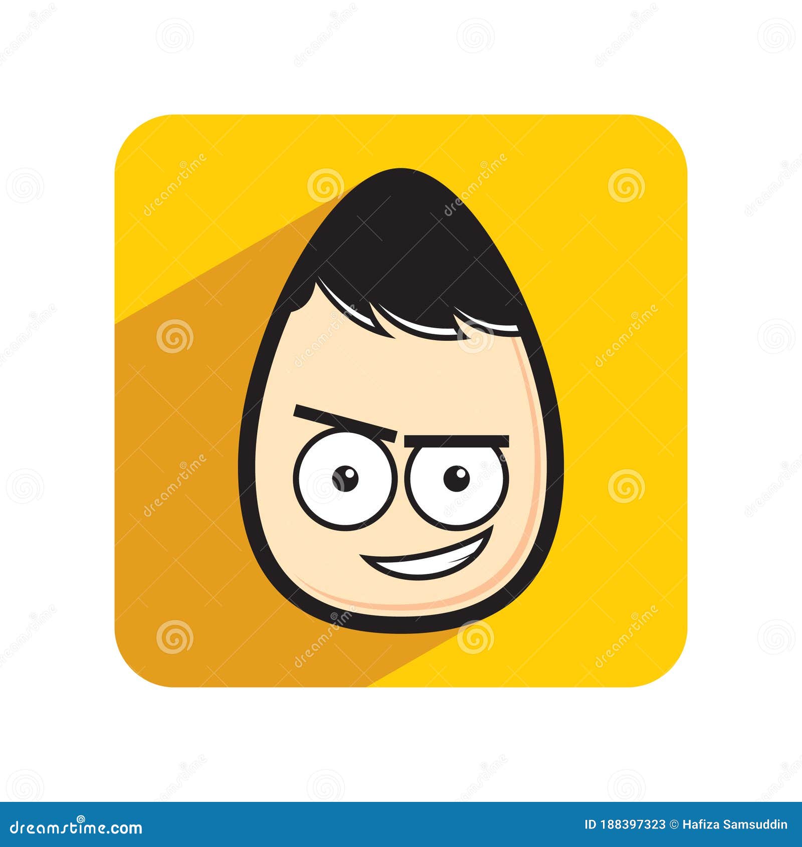 Easter Egg Cunning Face. Vector Illustration Decorative Design Stock ...