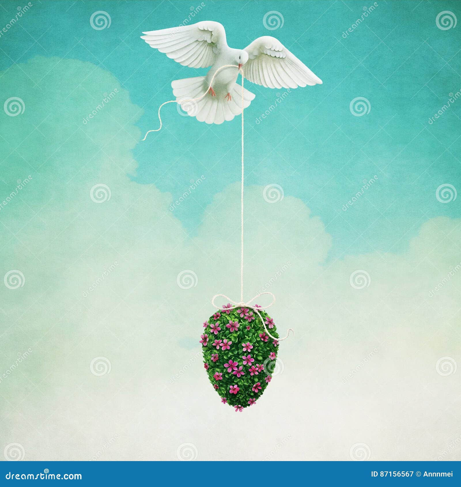 Easter Egg and Dove stock illustration. Illustration of imagination ...
