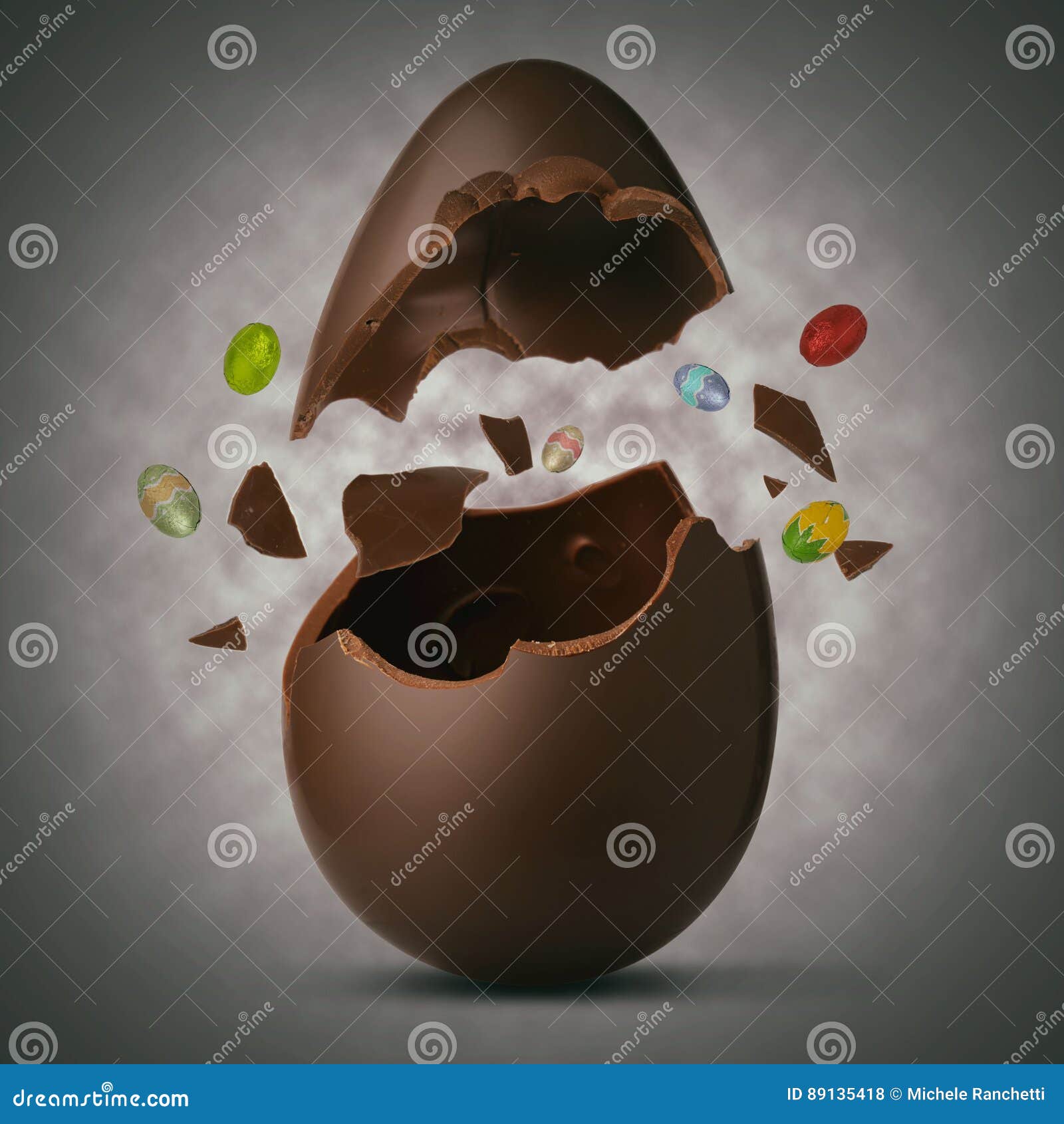 Easter Egg Exploded Onto The Palm Of Your Hand Royalty-Free Stock ...