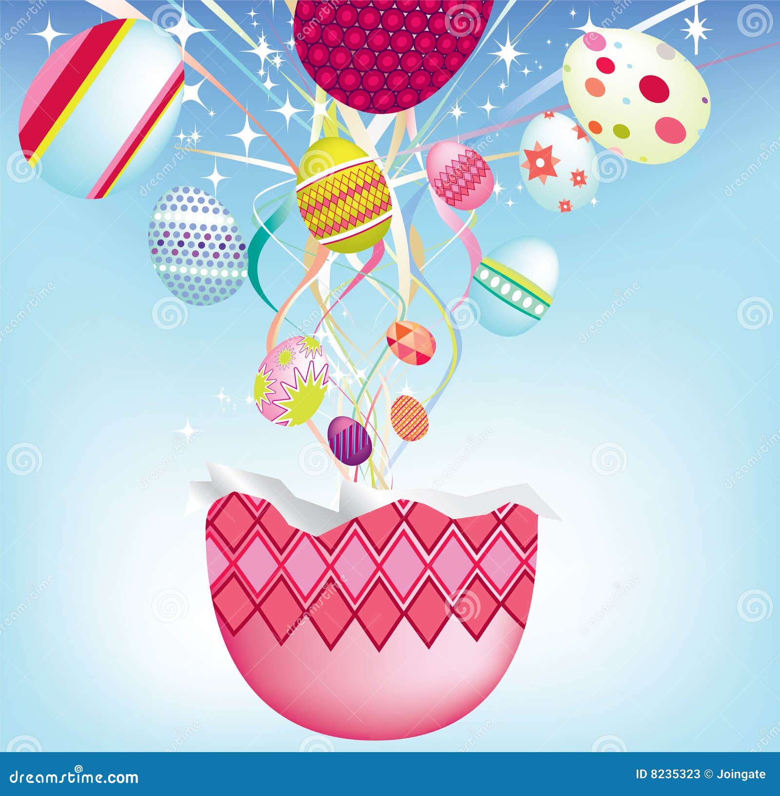 Easter egg exploding stock illustration. Illustration of color - 8235323