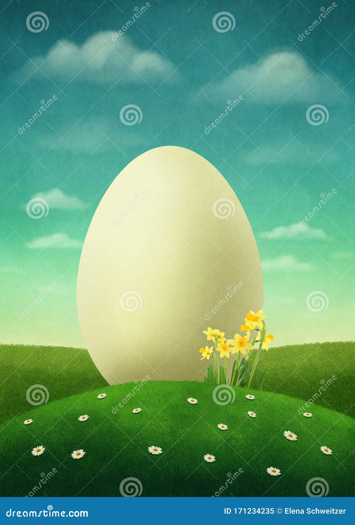 Easter egg in the field stock image. Image of spring - 171234235