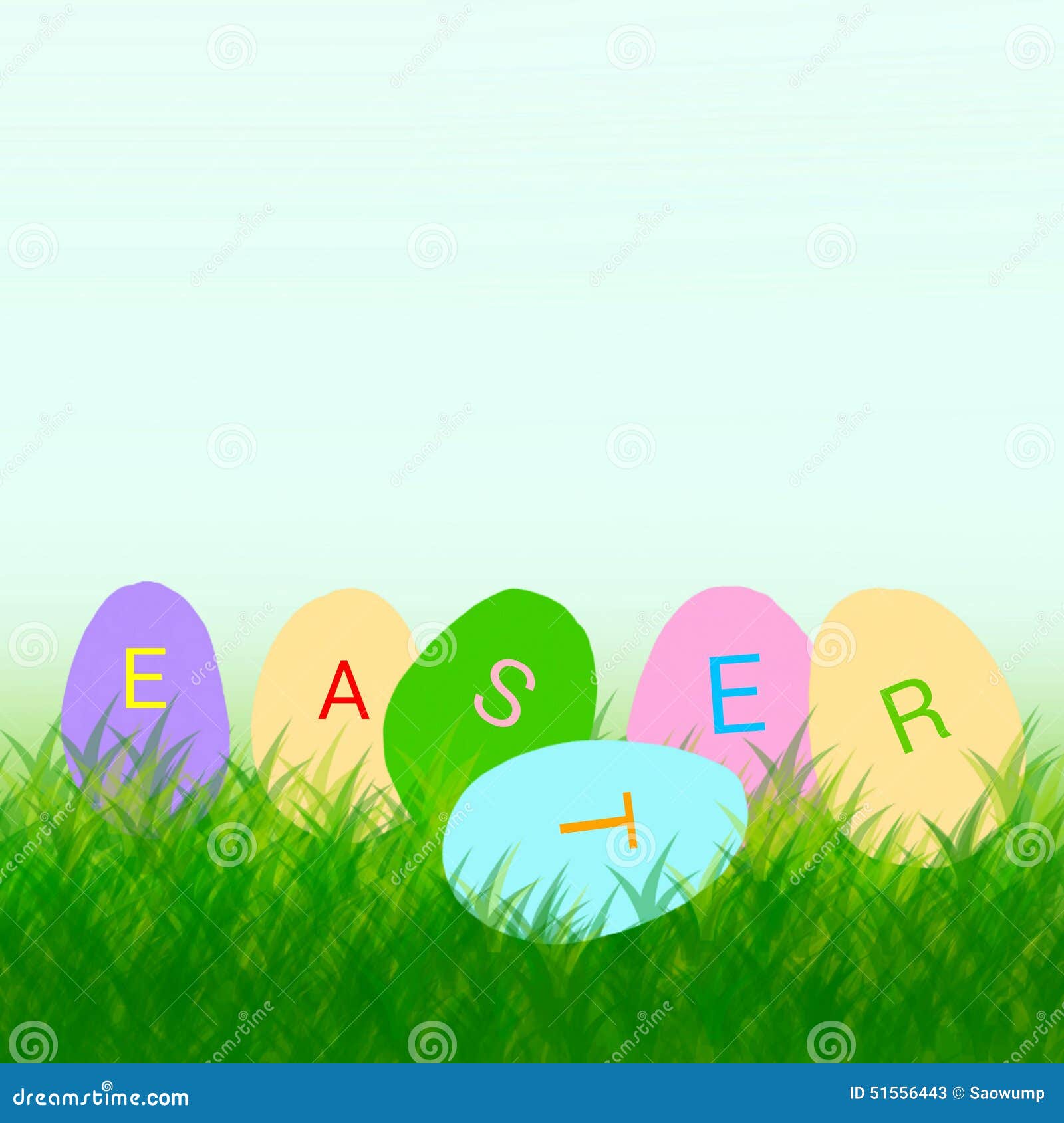 Easter Egg Fields Design Background Stock Illustration - Illustration ...
