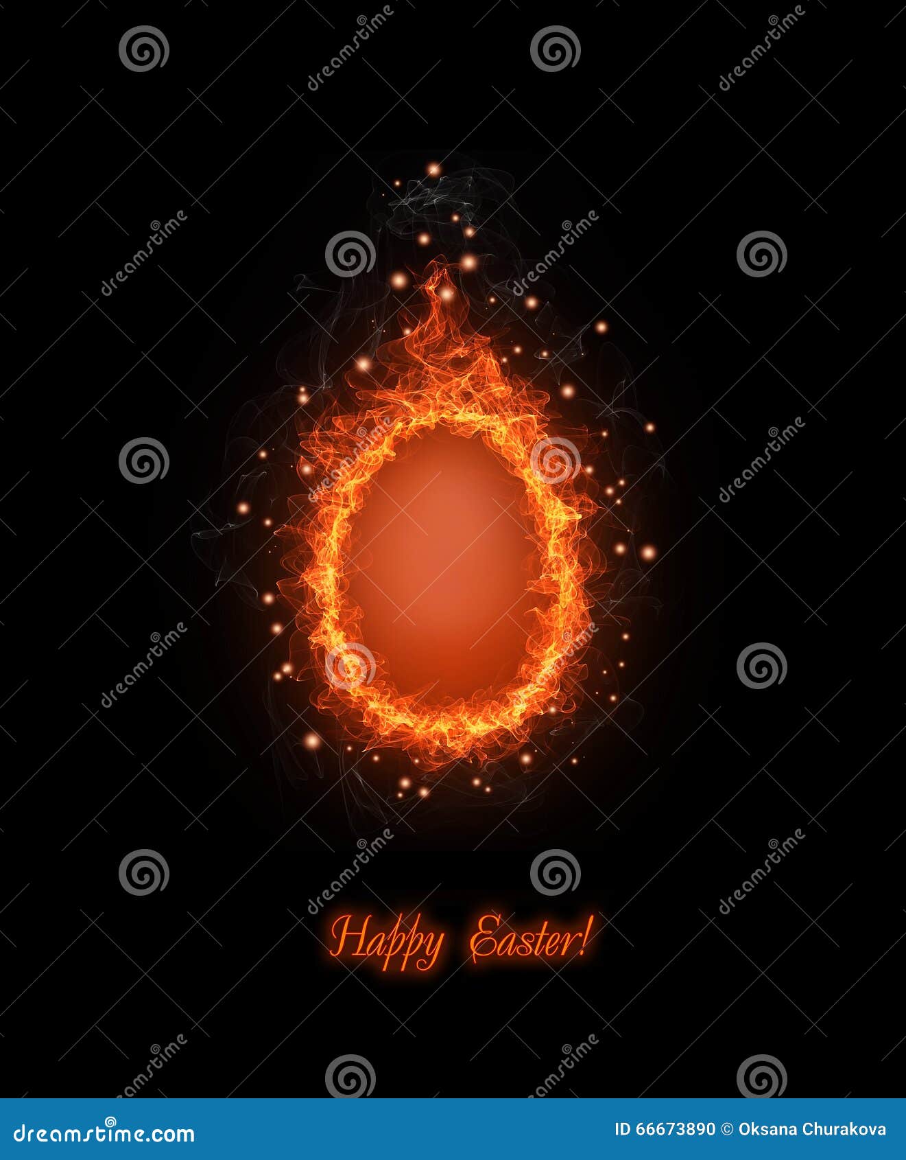 Easter egg fire burning stock illustration. Illustration of background ...
