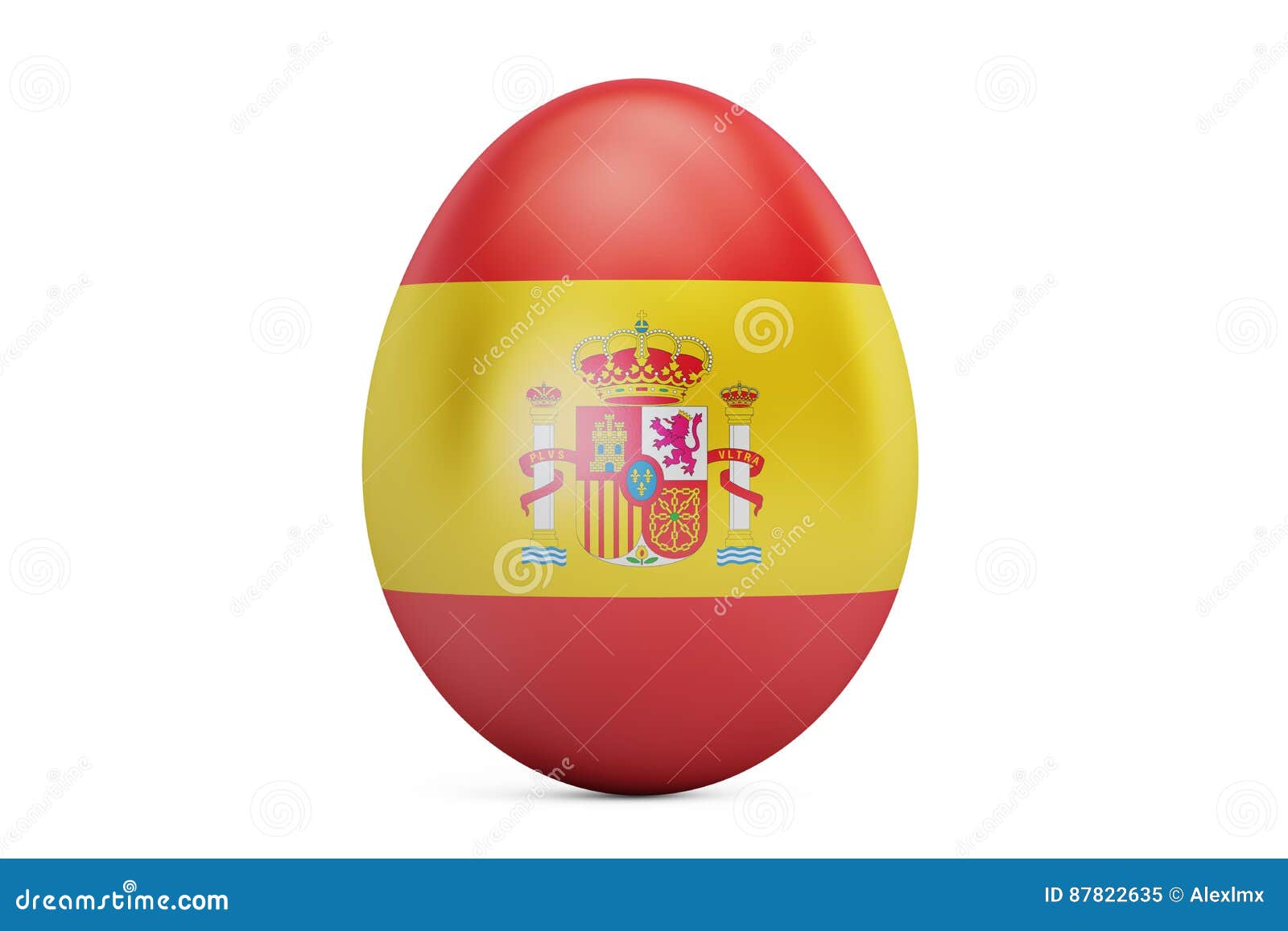 Easter Egg with Flag of Spain, 3D Stock Illustration - Illustration of ...