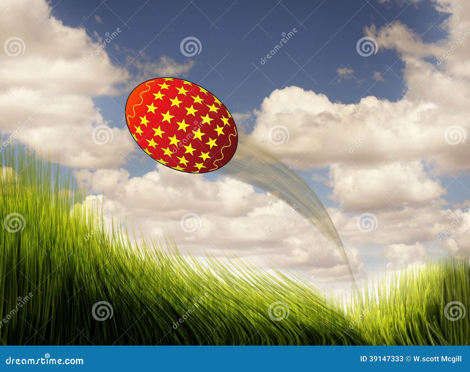 Easter Egg Flying. stock illustration. Illustration of ornament - 39147333