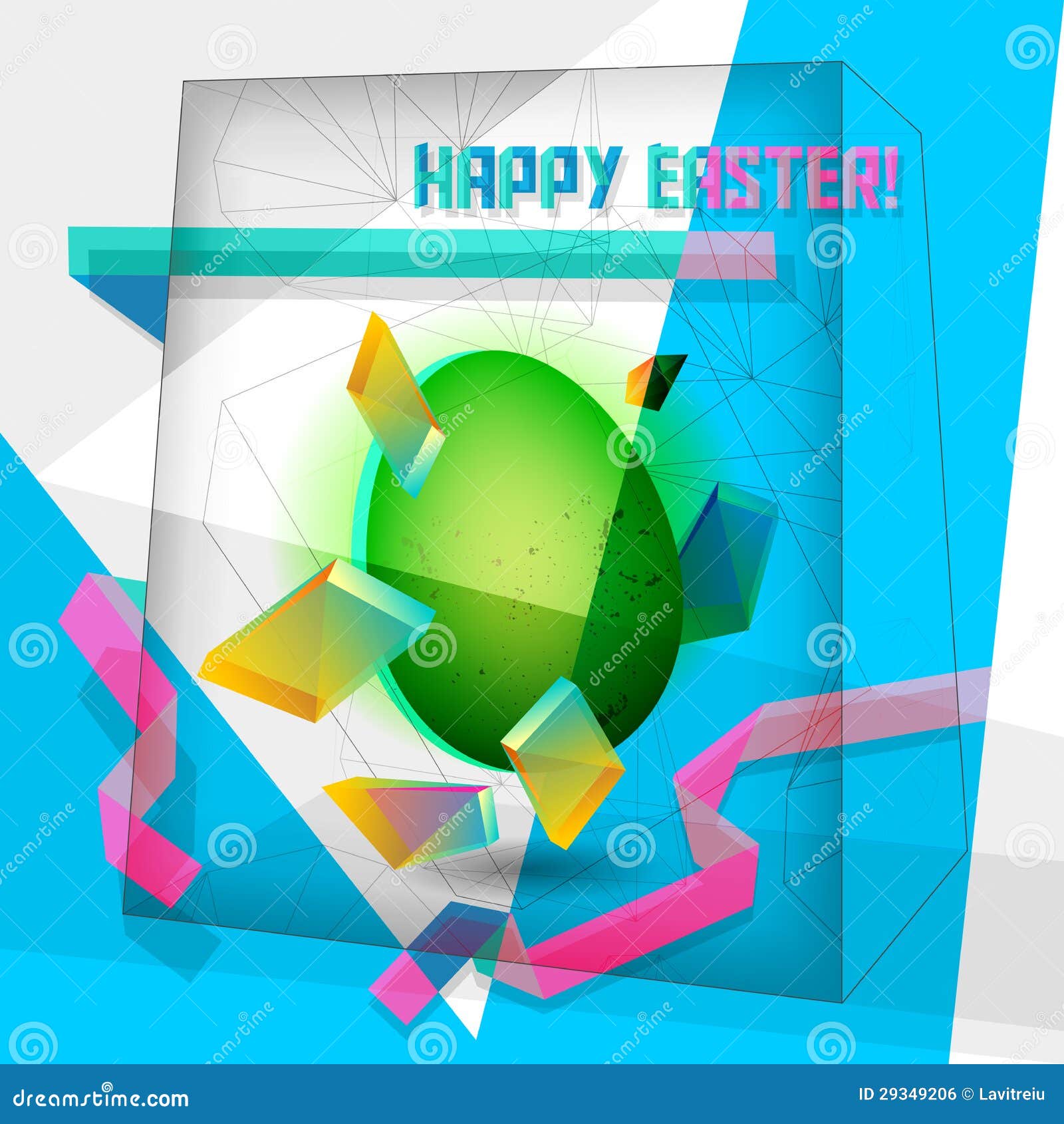 Easter egg geometric stock vector. Illustration of card - 29349206