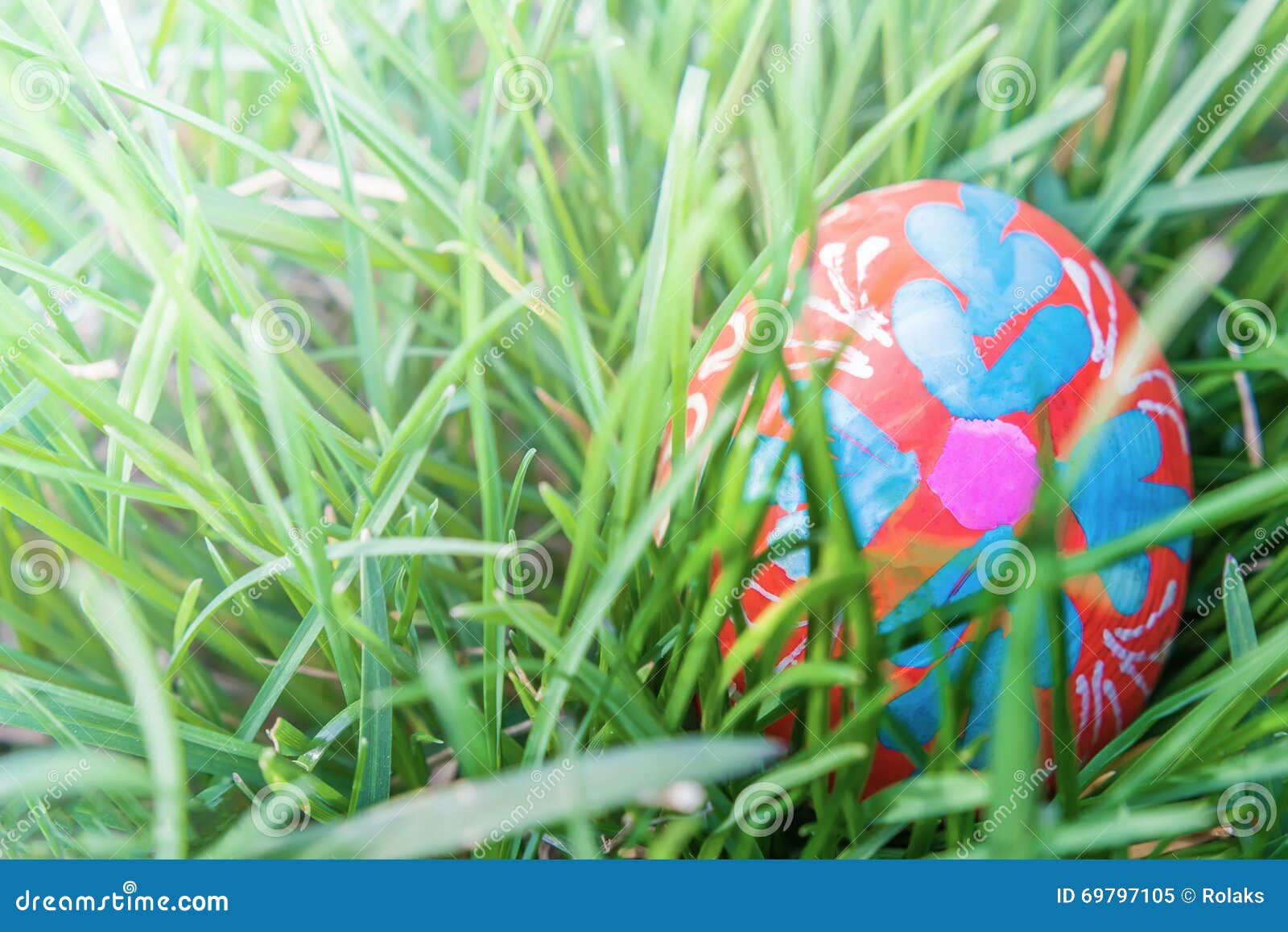 Easter egg in the grass stock image. Image of dummy, culture - 69797105
