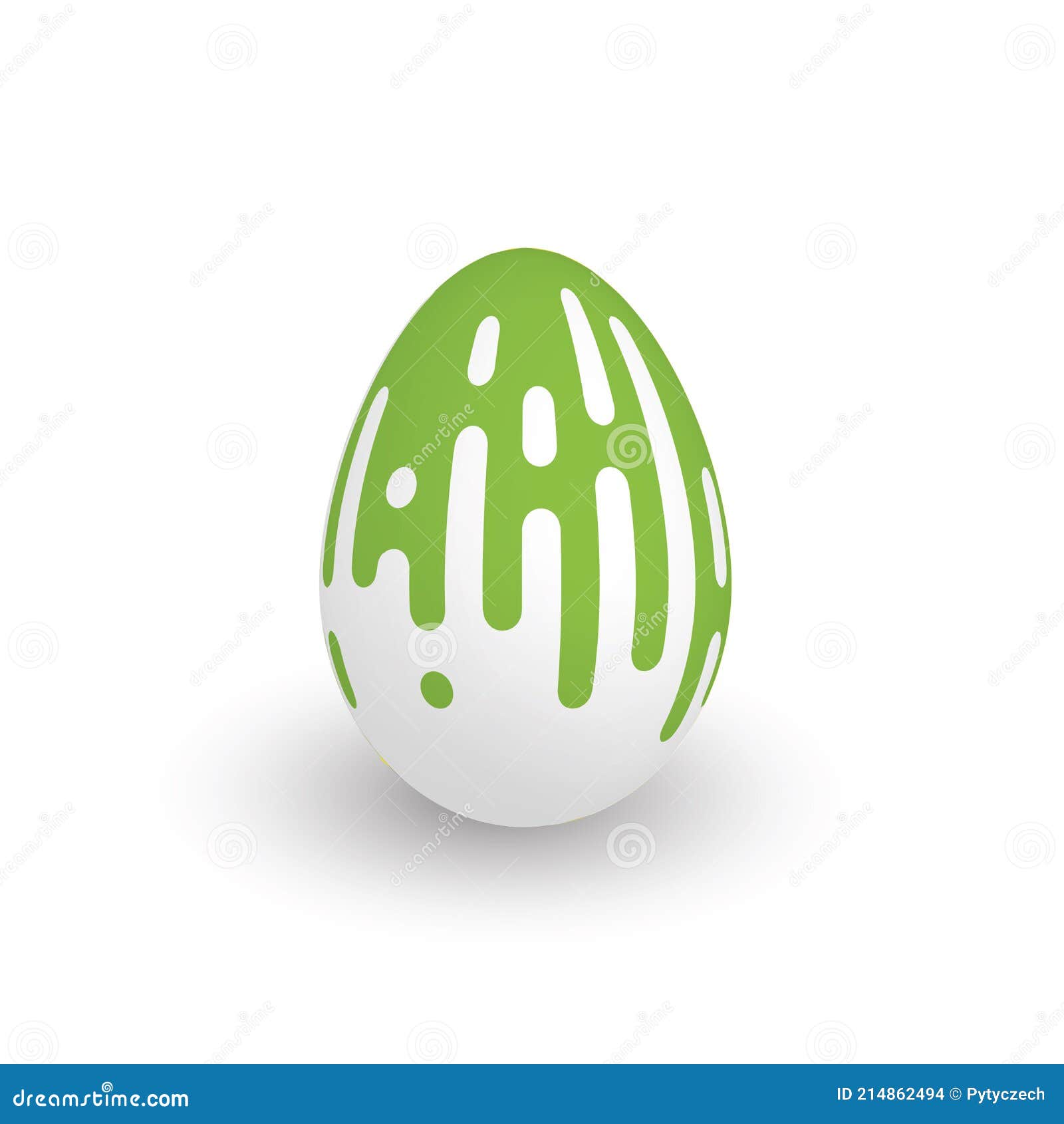 Easter Egg with Green Dripping Paint Stock Vector - Illustration of ...