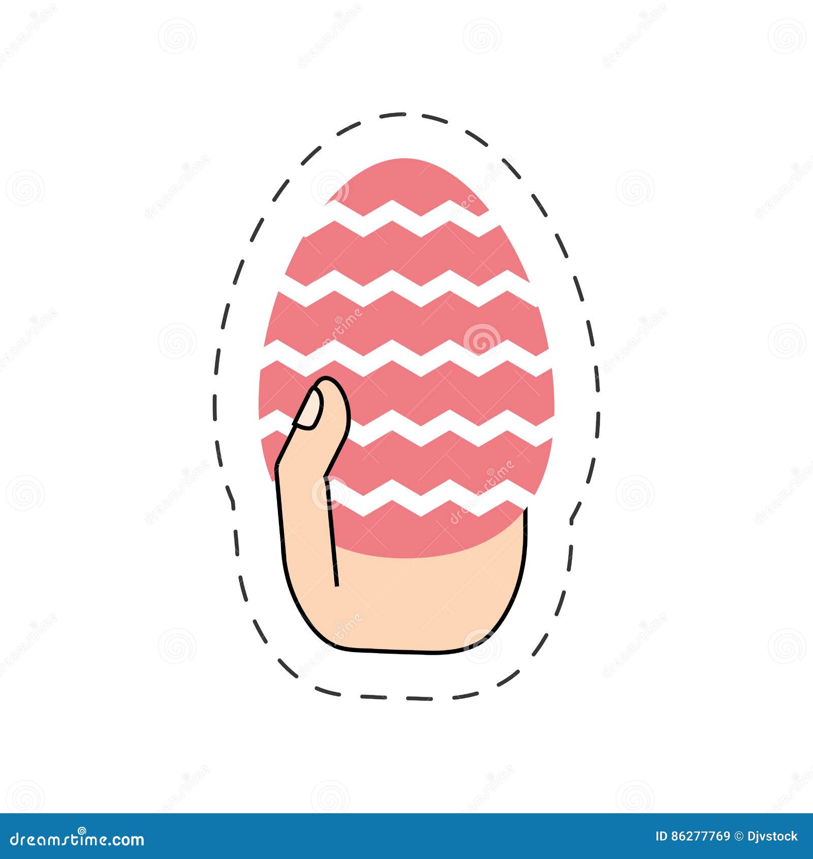 Easter egg hand hing stock illustration. Illustration of design - 86277769