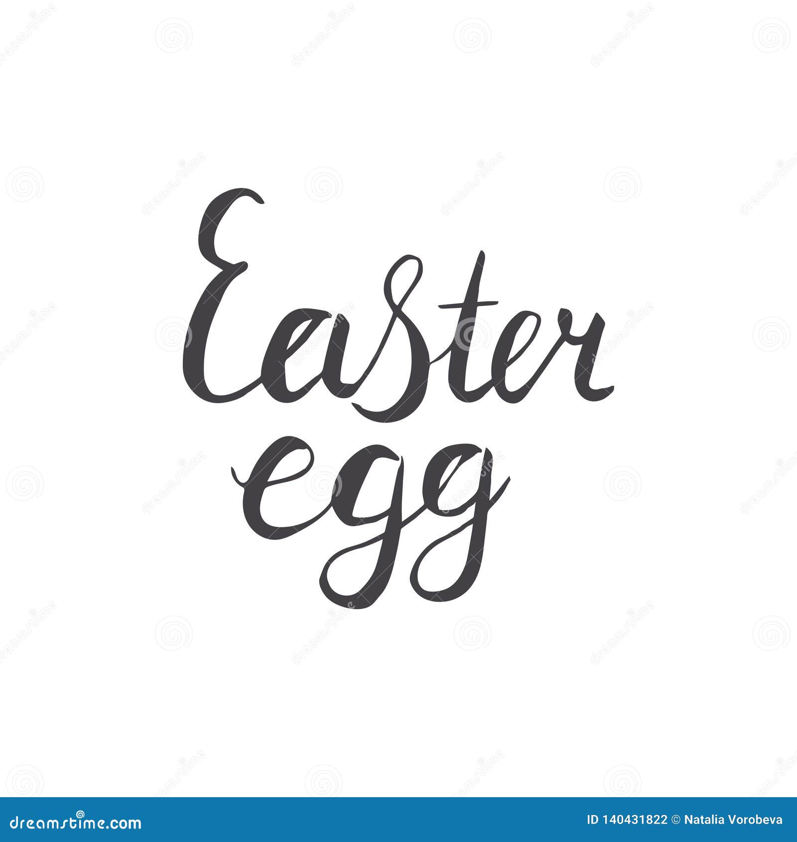 Easter Egg Hand Lettering in Black. Stock Vector - Illustration of sign ...
