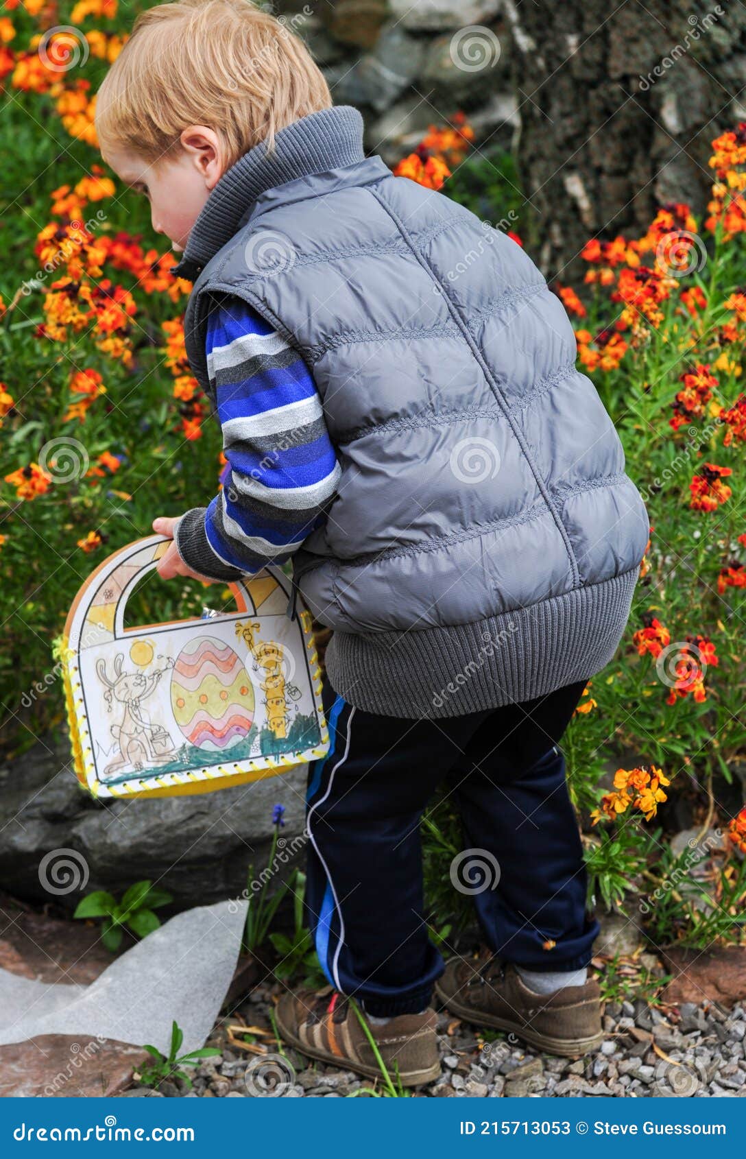 Easter Egg Hidden in the Garden Stock Image - Image of garden, lawn ...