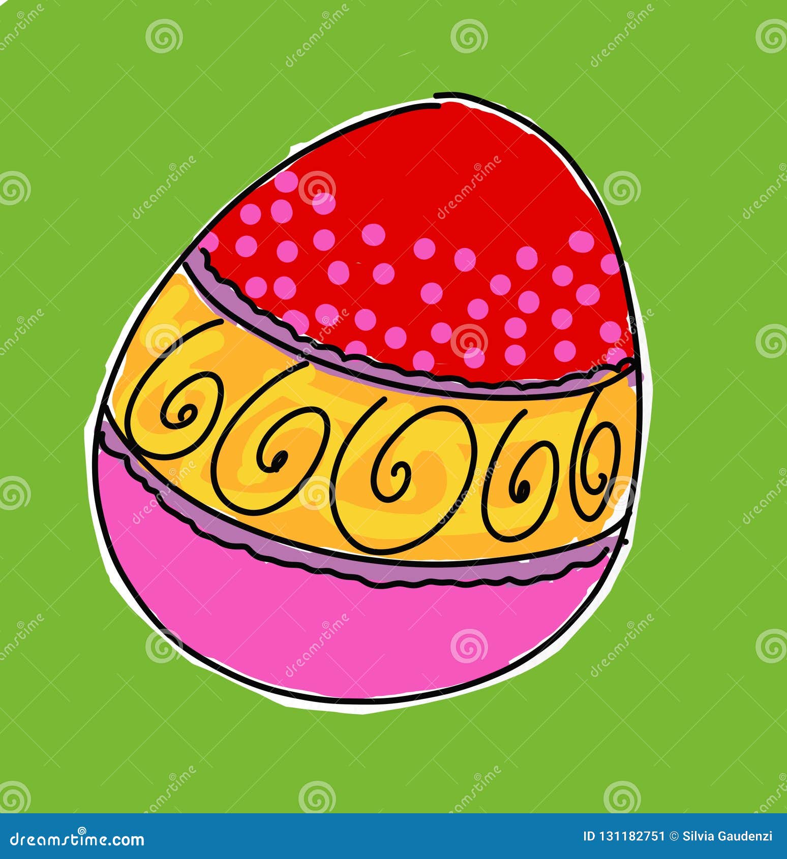 Easter Egg Humorous Comics with Mascots and Icons Stock Illustration ...