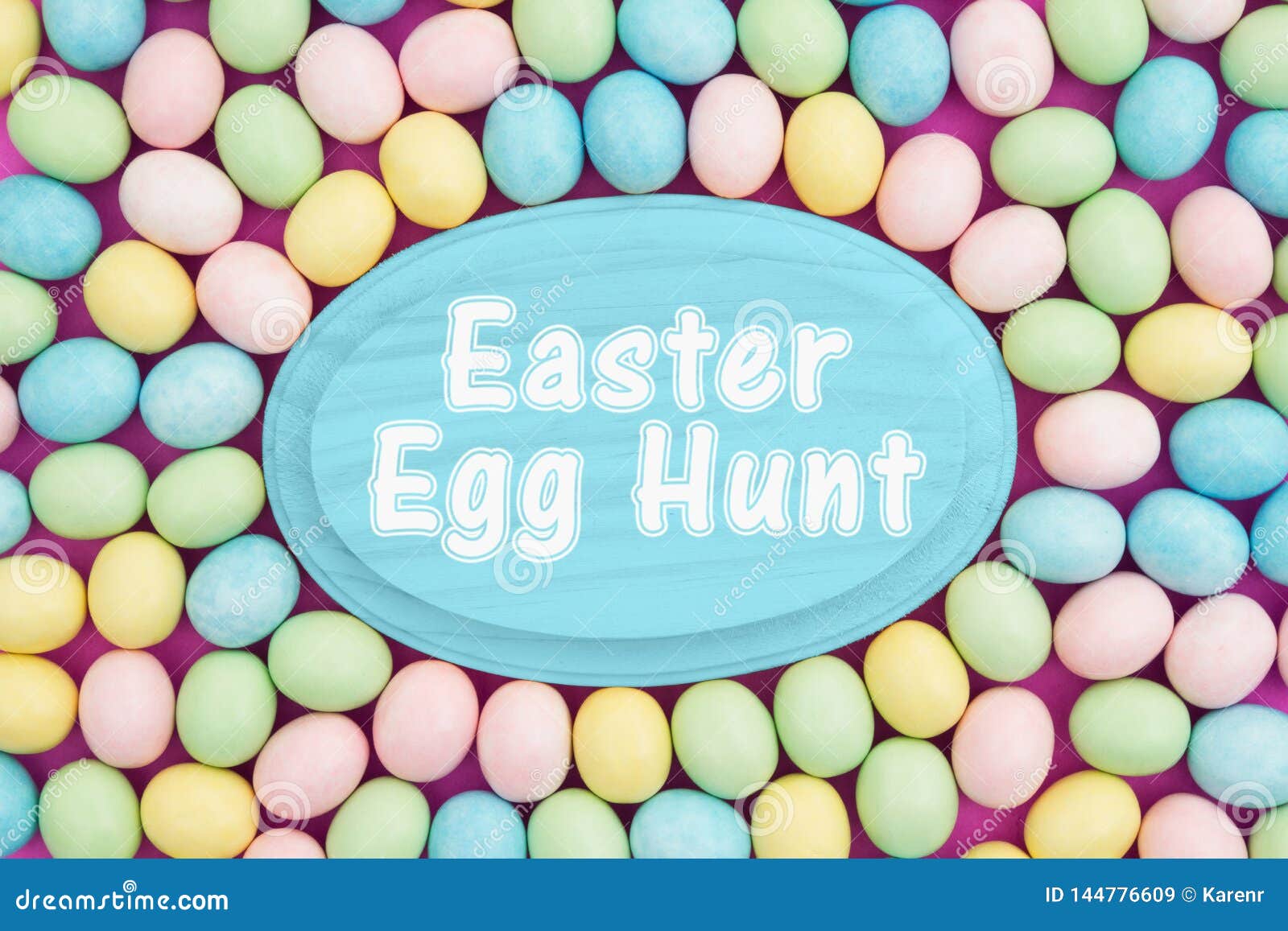 Easter Egg Hunt with Candy Easter Egg Stock Image - Image of grain ...