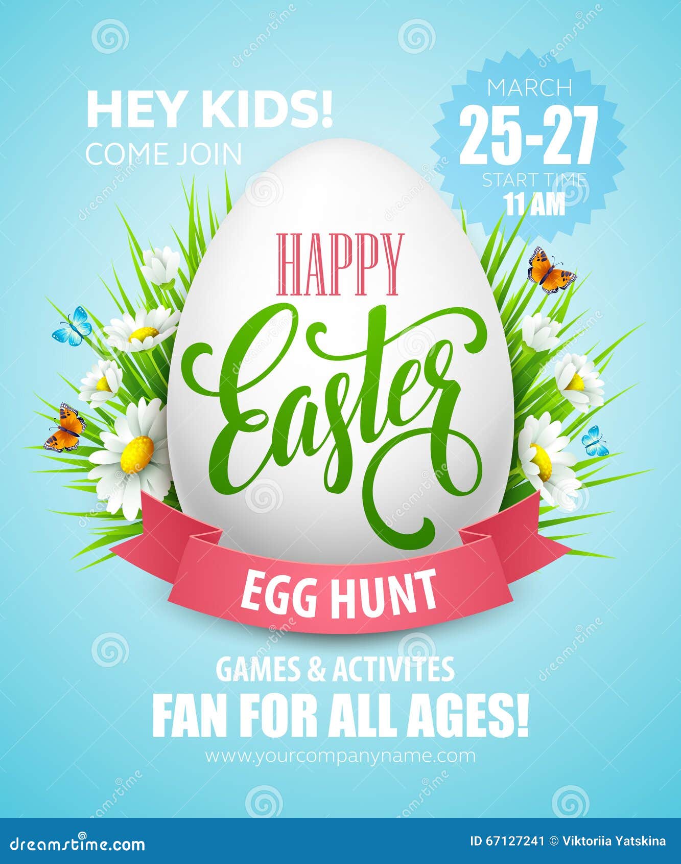 Easter Poster Panoramic Frame Border Background Cartoon Vector ...