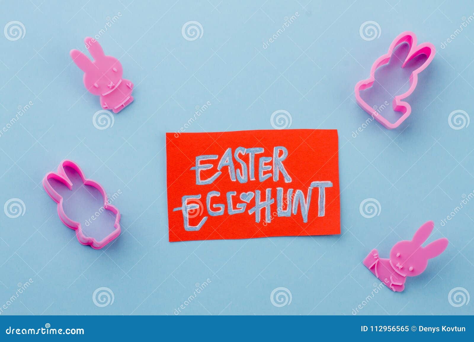 Easter egg hunt text. stock image. Image of holiday - 112956565