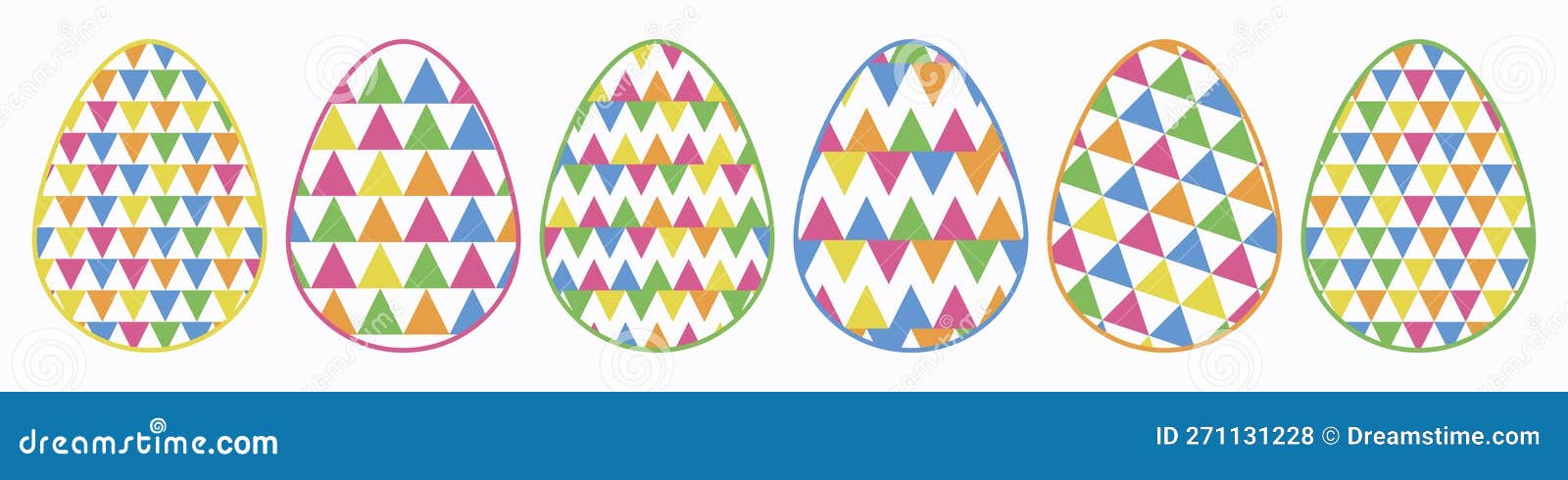 Easter Egg Icons with Geometric Patterns. Vector Stock Vector ...