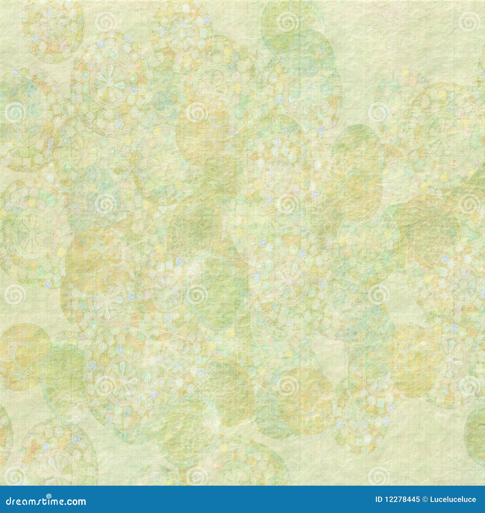 Easter Egg Jewel Print on Creamed Washed Paper Stock Illustration ...